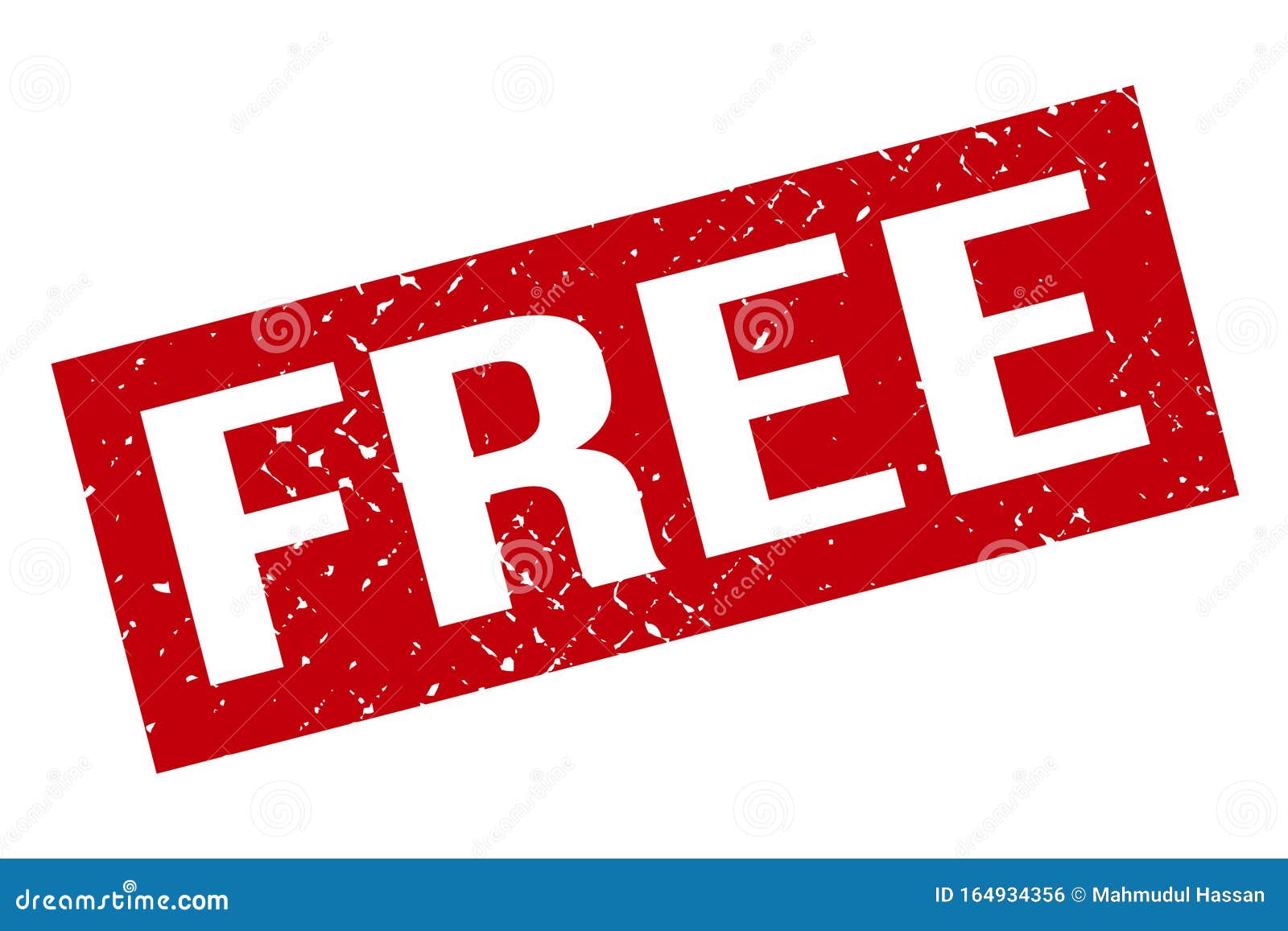 Free Rubber Stamp. Red Free Rubber Grunge Stamp Seal Vector ...