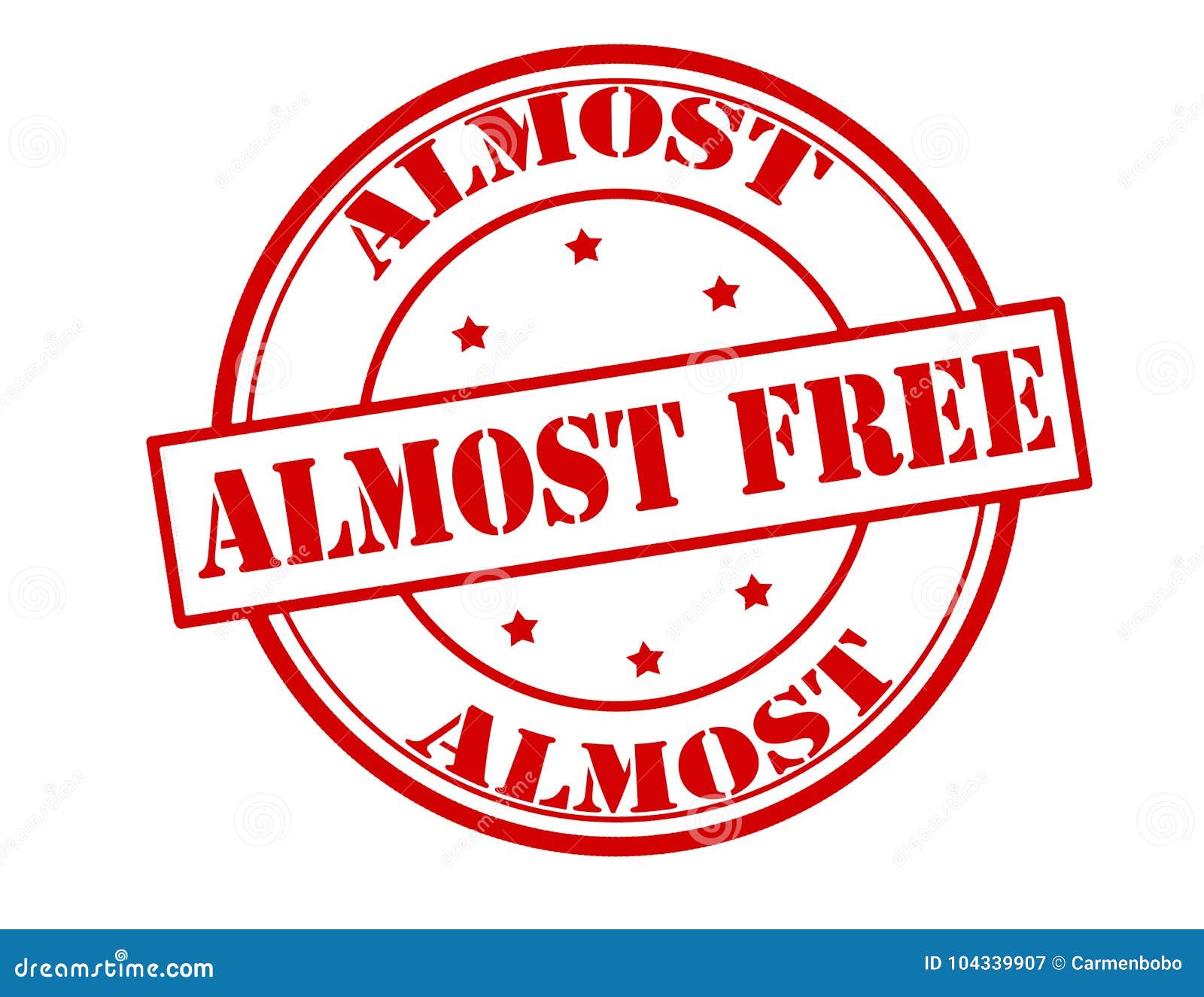 Almost free stock illustration. Illustration of concept - 104339907