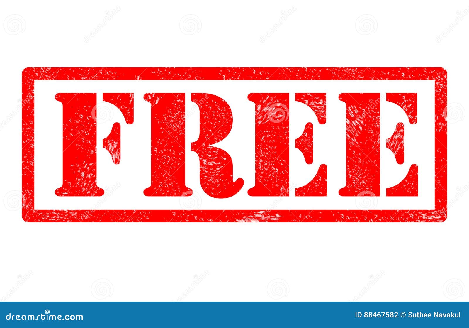 Free Rubber Stamp on White Background. Stock Illustration ...