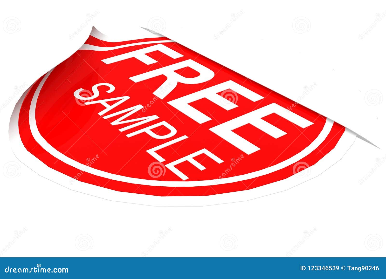 Free Sample Round Banner Isolated Stock Illustration - Illustration of ...