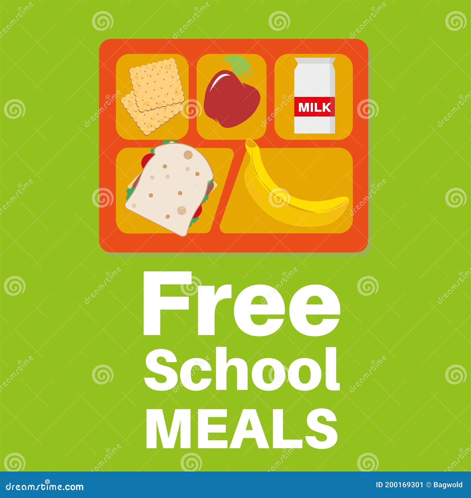 Free School Meals Served Here Vector Illustration Stock Illustration ...