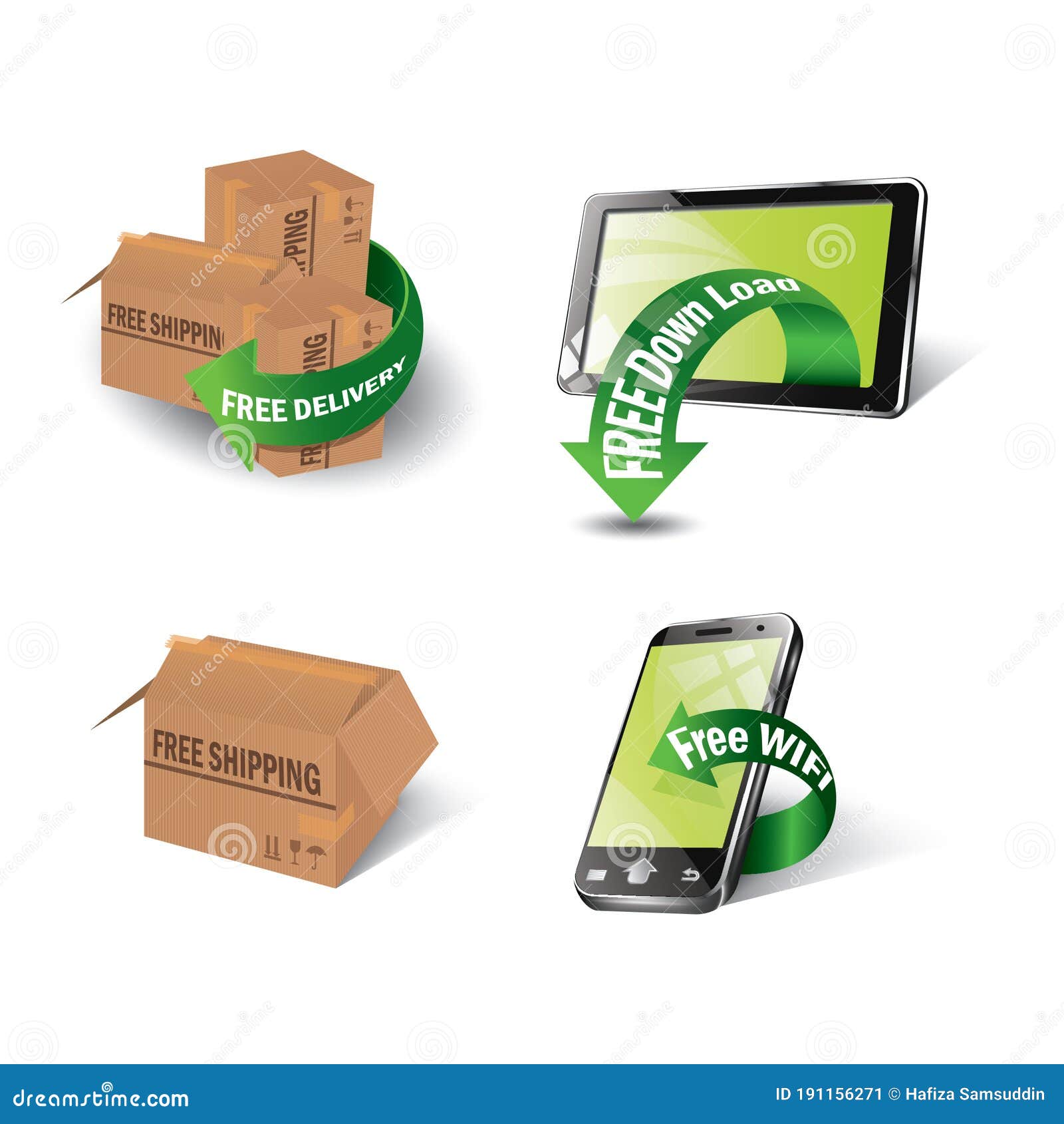 Free Services Icons. Vector Illustration Decorative Design Stock Vector ...