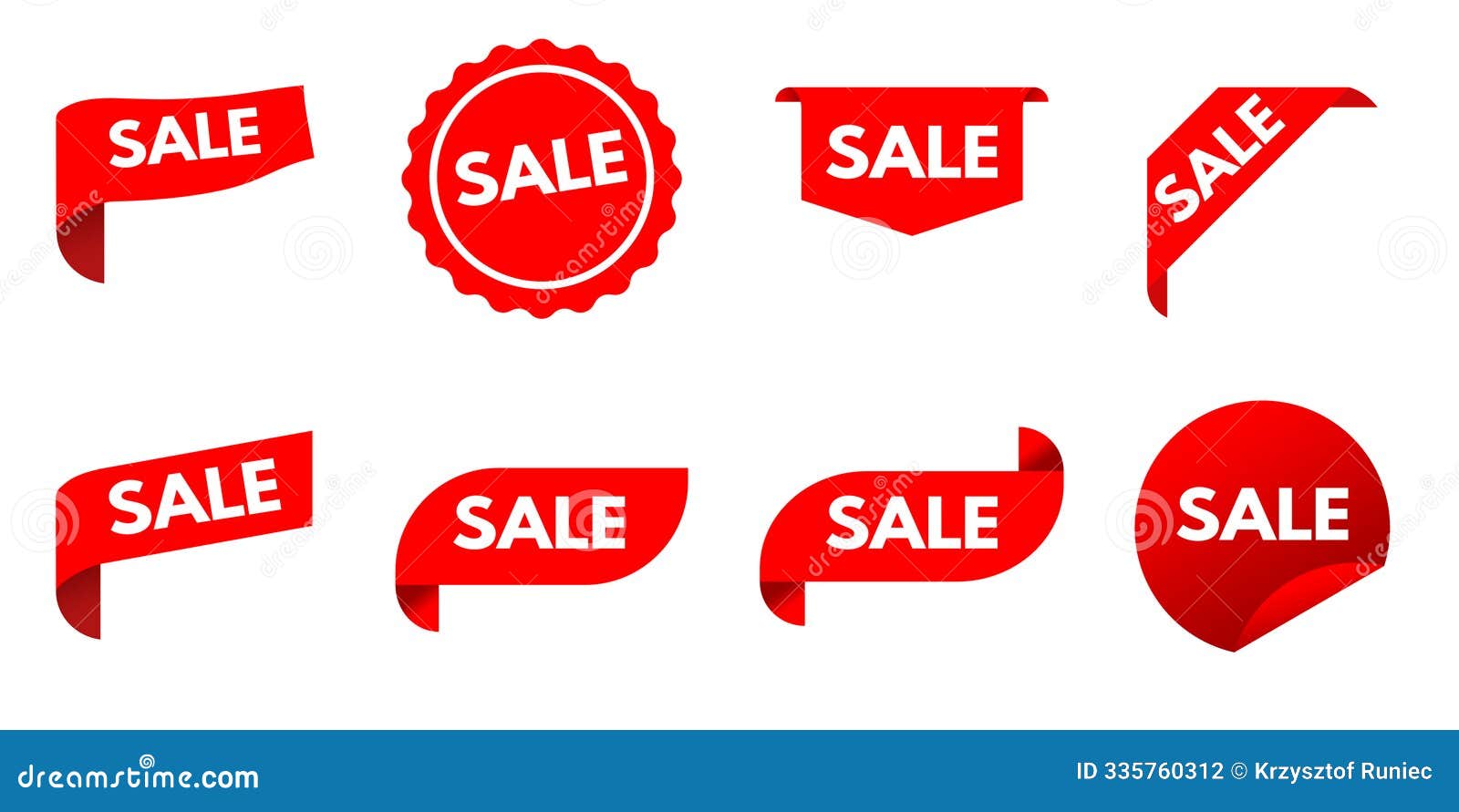 Free - Set of Red Stickers, Labels Red Stock Vector - Illustration of ...