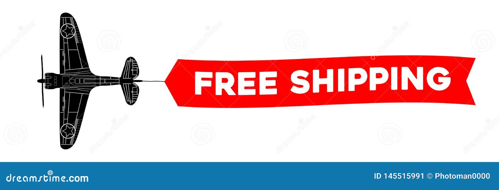 Free Shipping Advertisement Banner Stock Vector - Illustration of sell ...