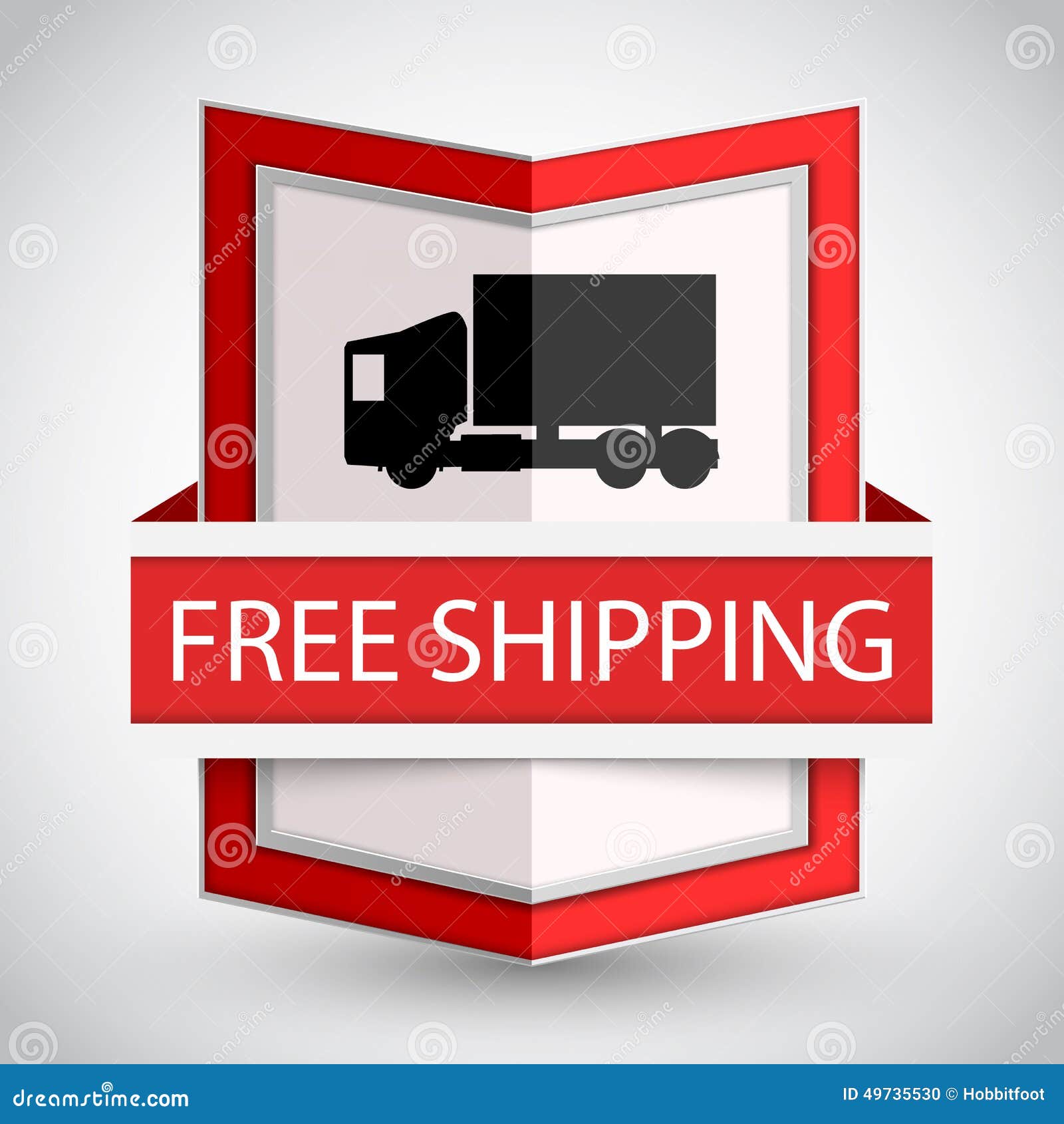 Free Shipping Badge with on White Background. Stock Vector ...