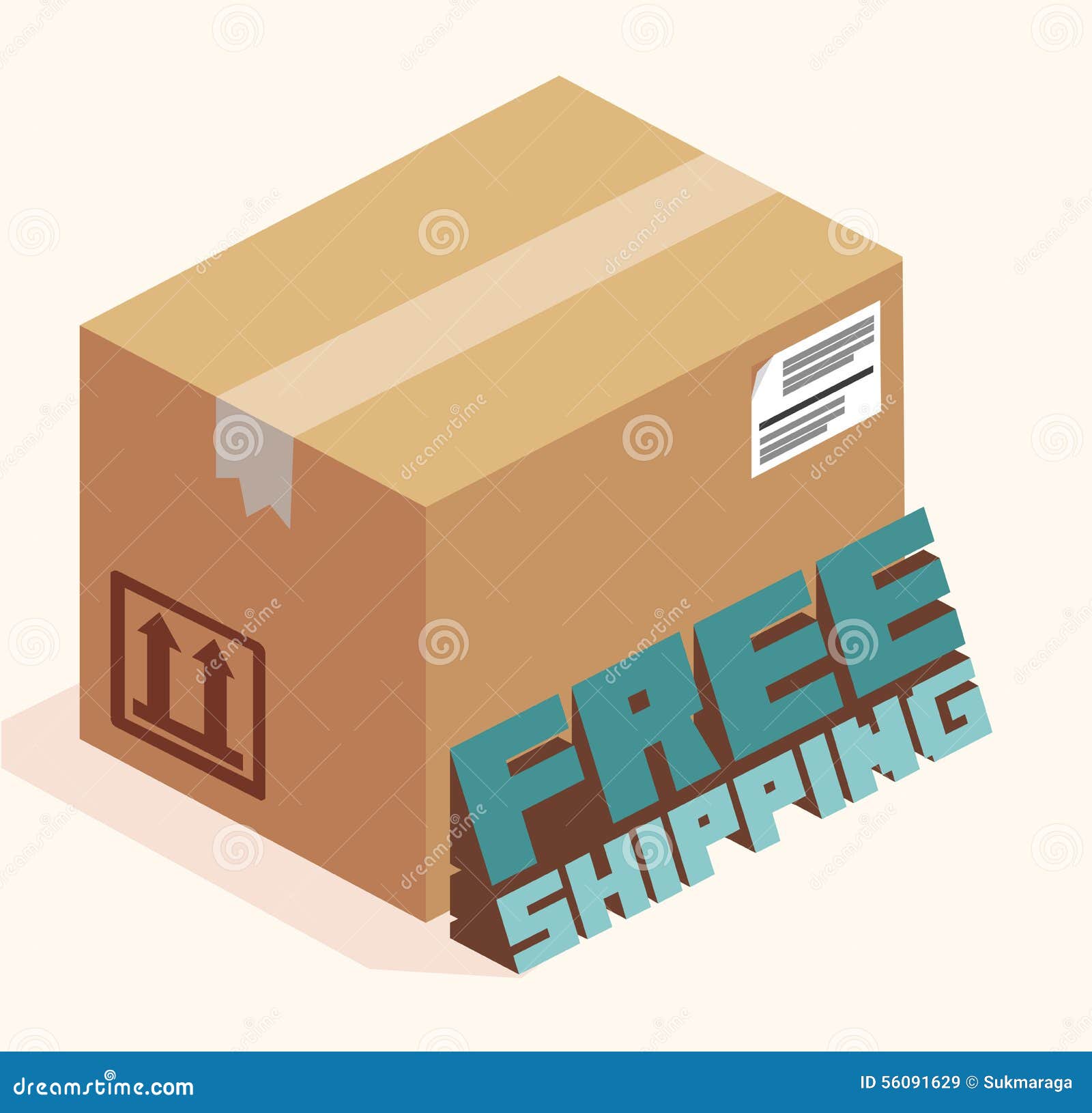 Free shipping stock illustration. Illustration of deliver - 56091629