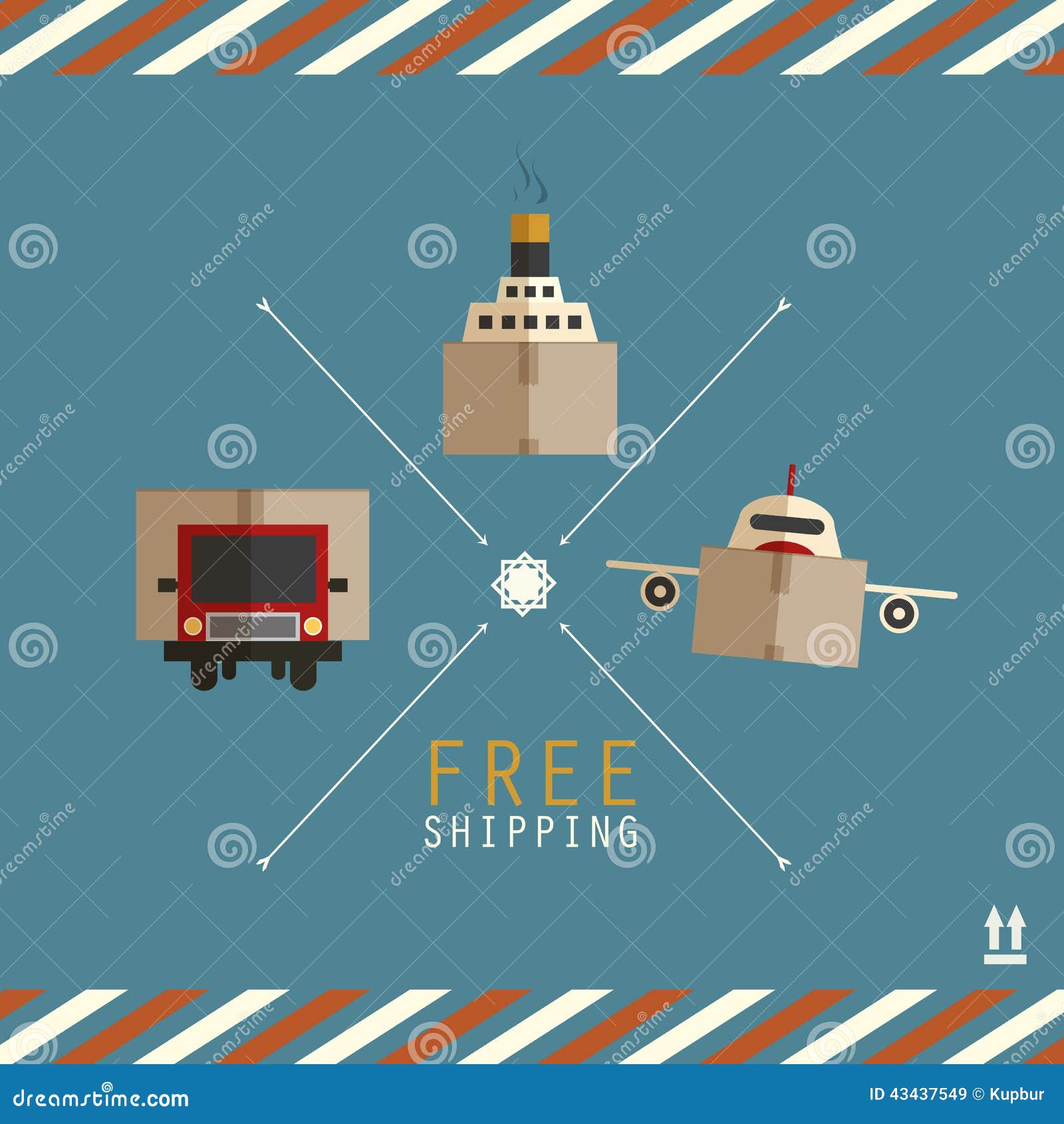 Free shipping carriers stock vector. Illustration of post - 43437549