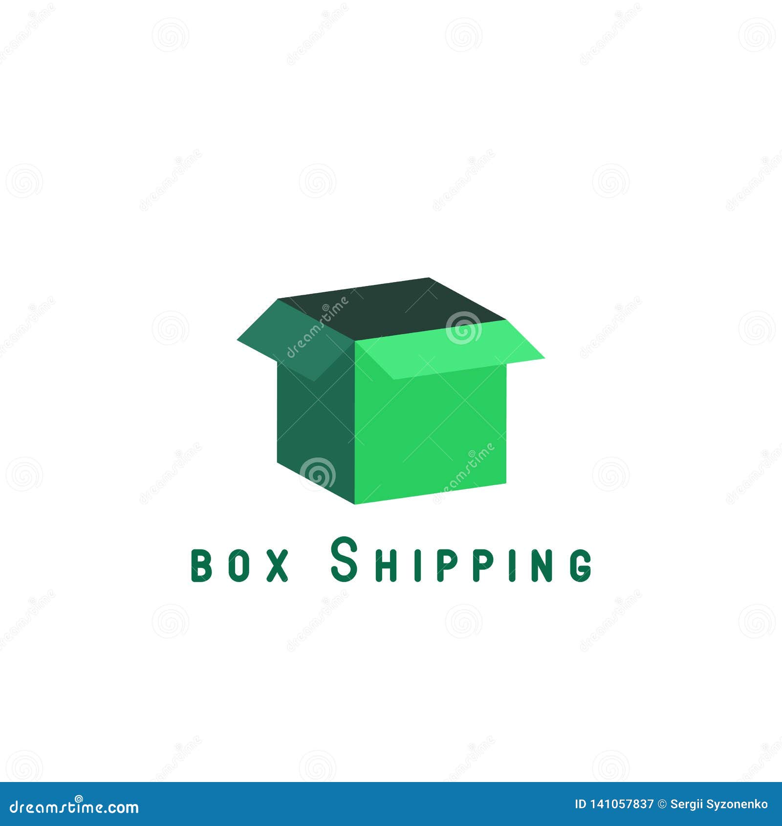 Free Shipping Delivery Logo Box Stock Vector - Illustration of pack ...