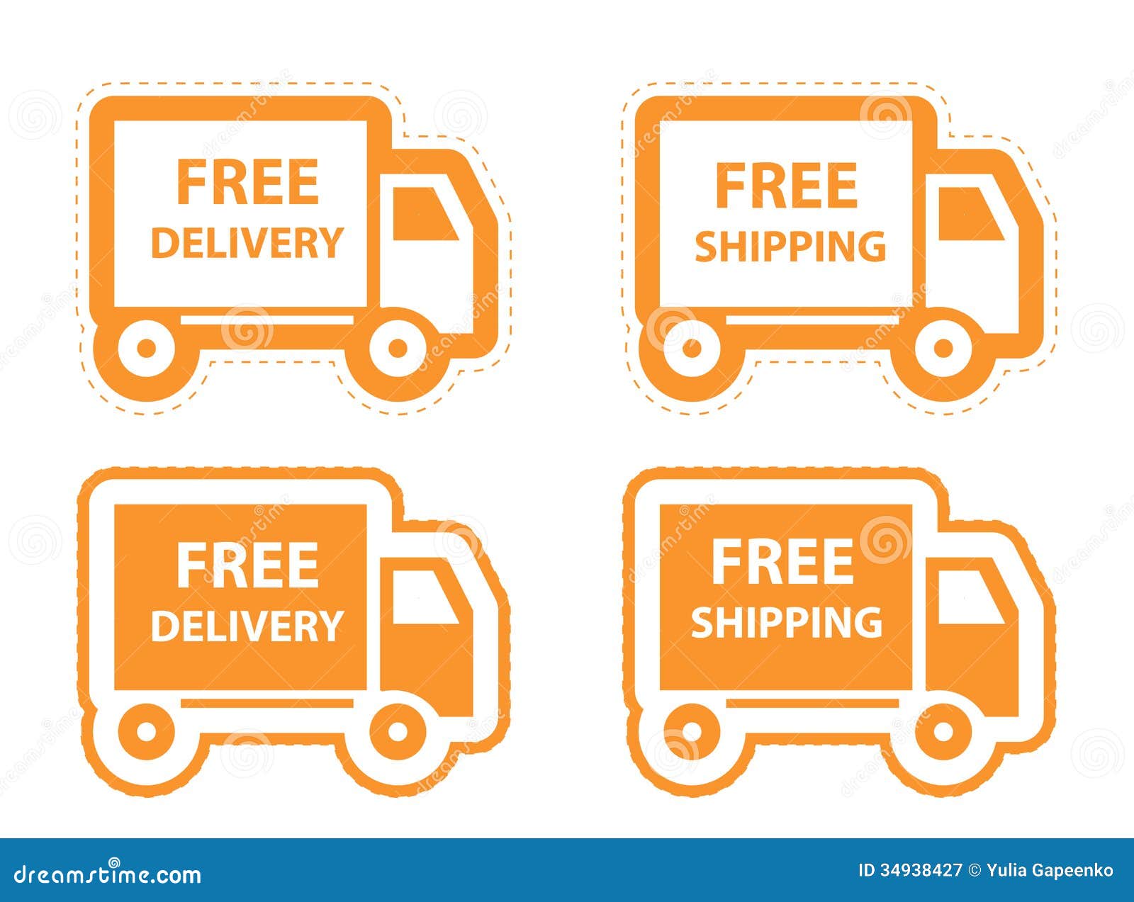 Free Shipping, Delivery Icon Set. Vector Stock Vector - Illustration of ...