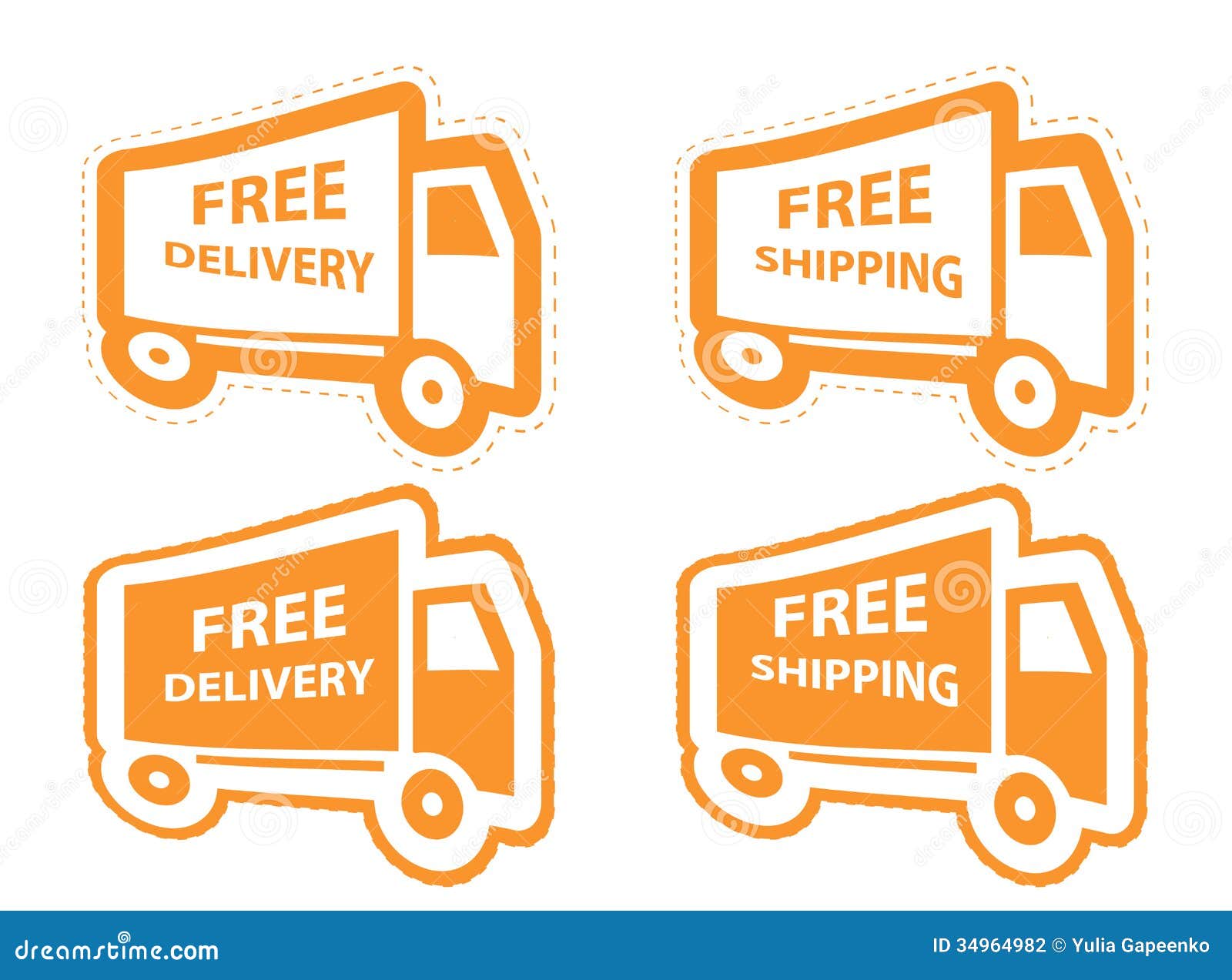 Free Shipping, Delivery Icon Set. Vector Stock Vector - Illustration of ...