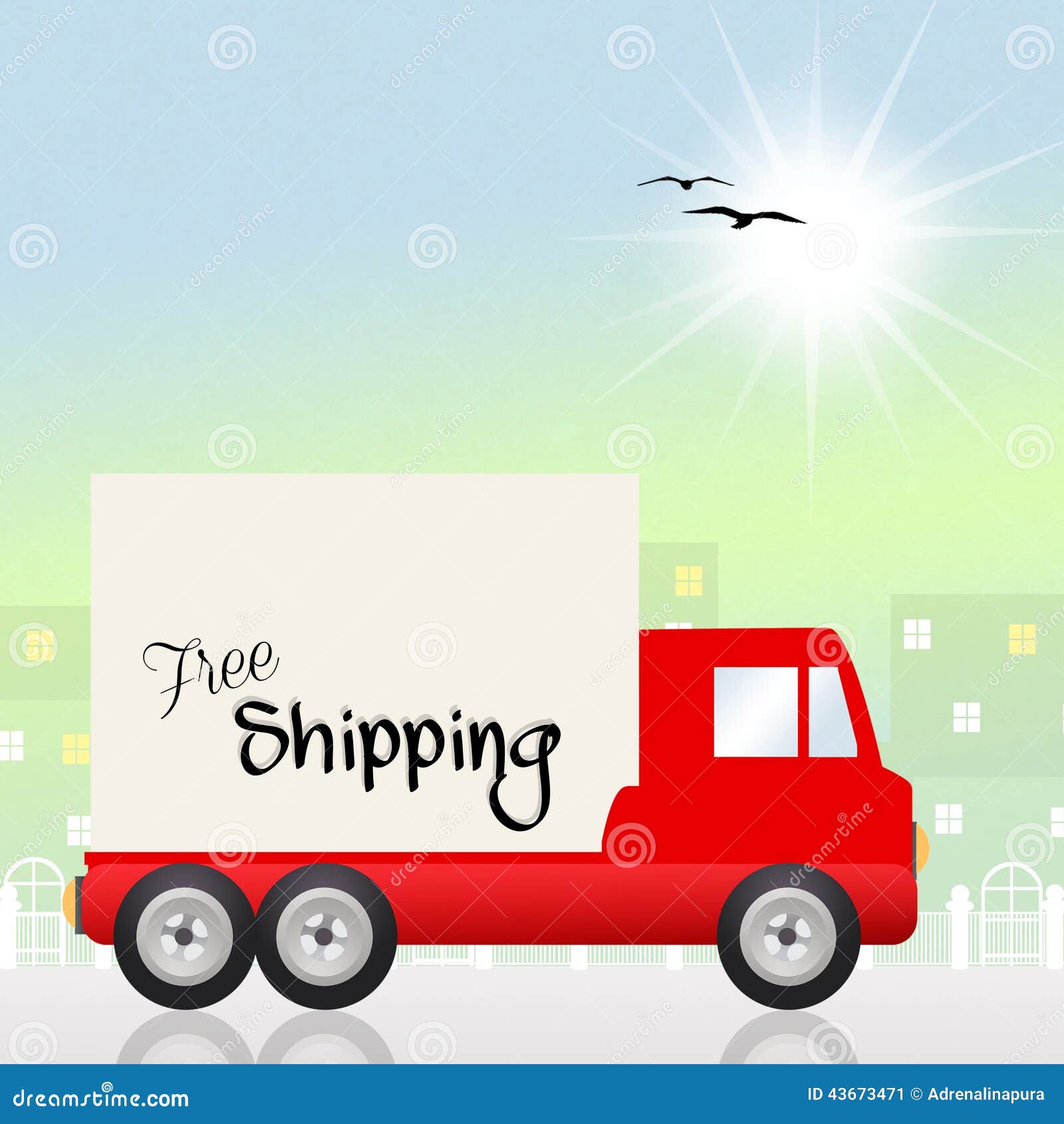 Free shipping stock illustration. Illustration of commercial - 43673471