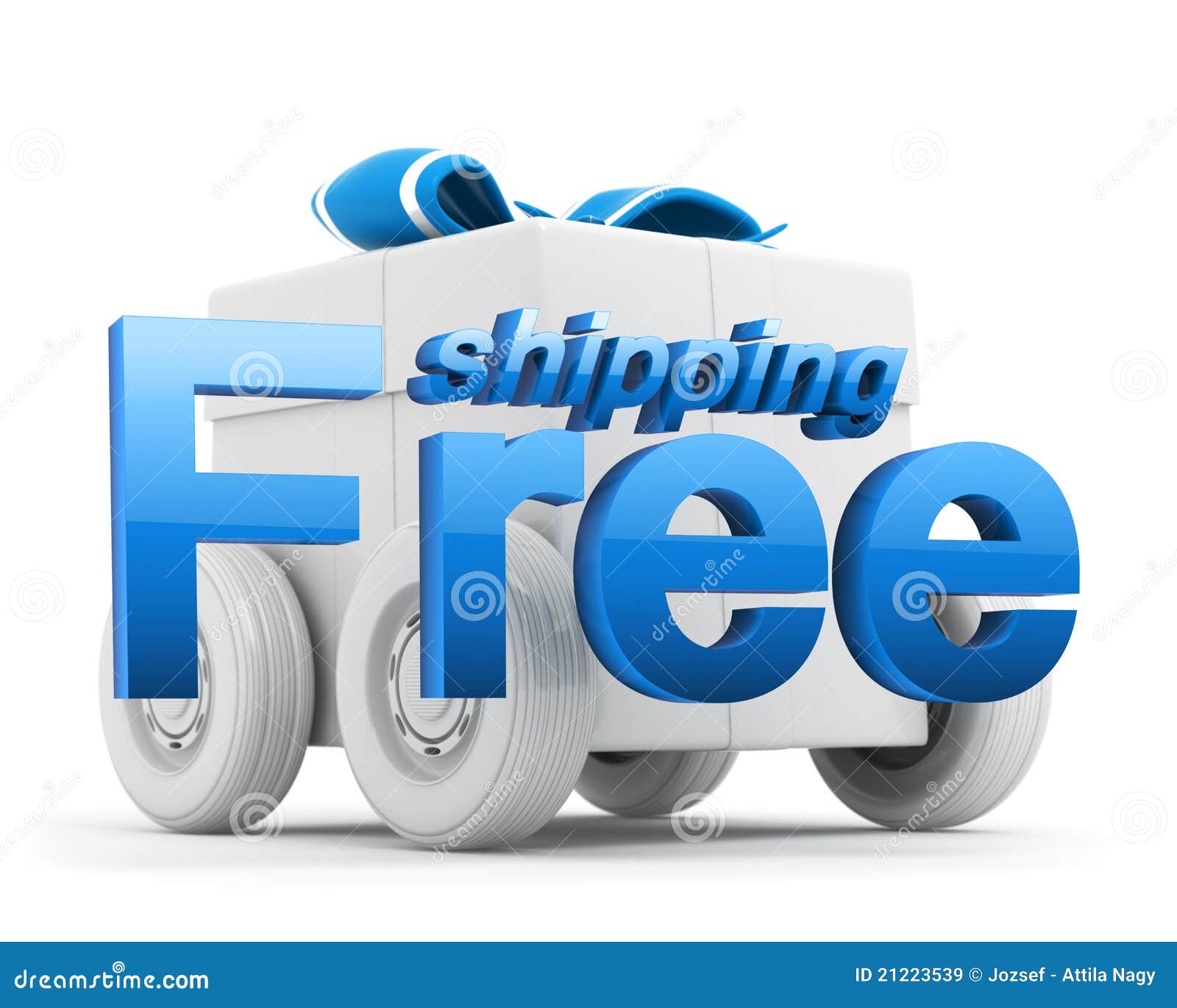 Free Shipping Icon - Gift Box - Blue Stock Illustration - Illustration ...