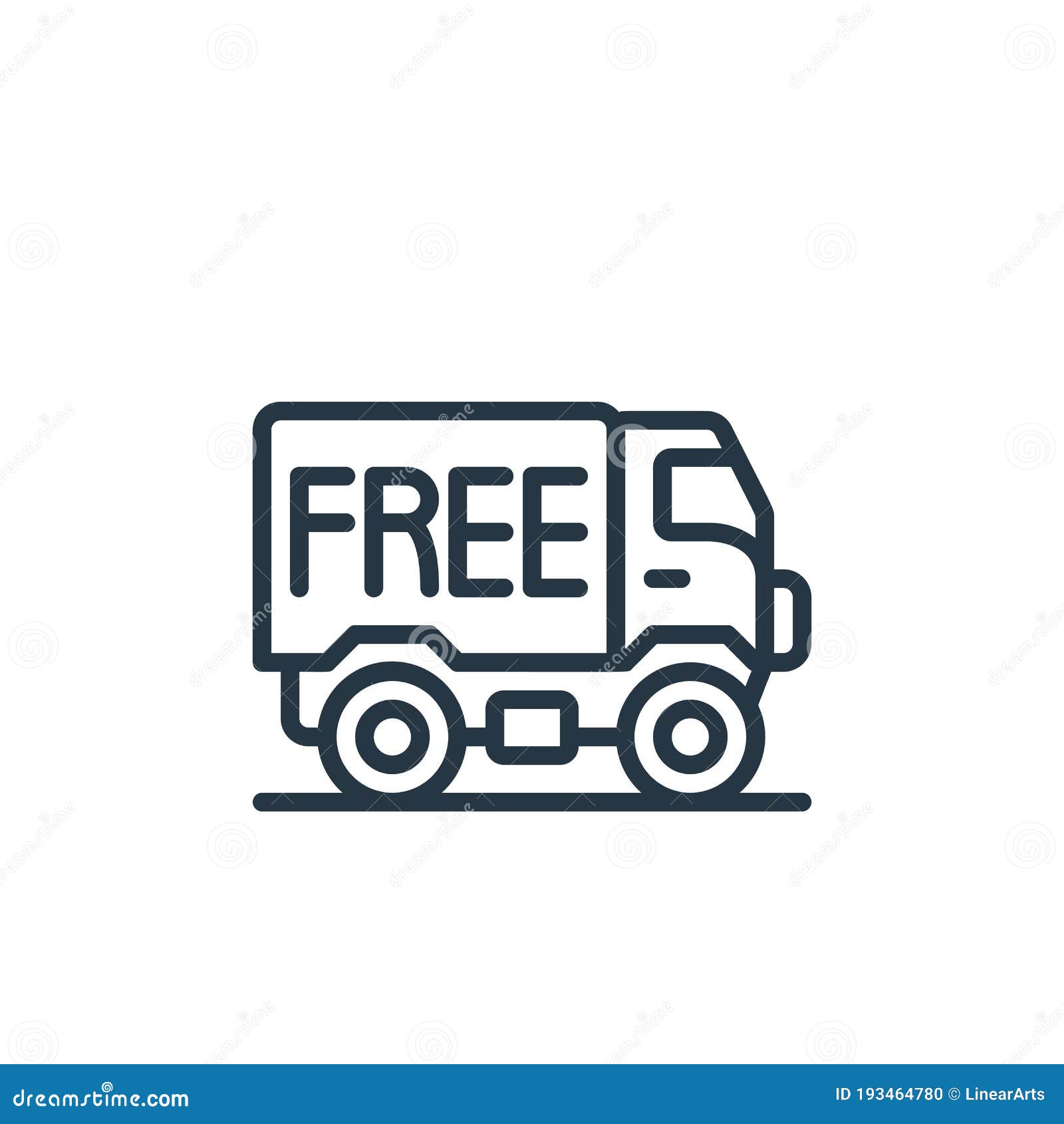 Free Shipping Icon Vector from Sales Concept. Thin Line Illustration of ...