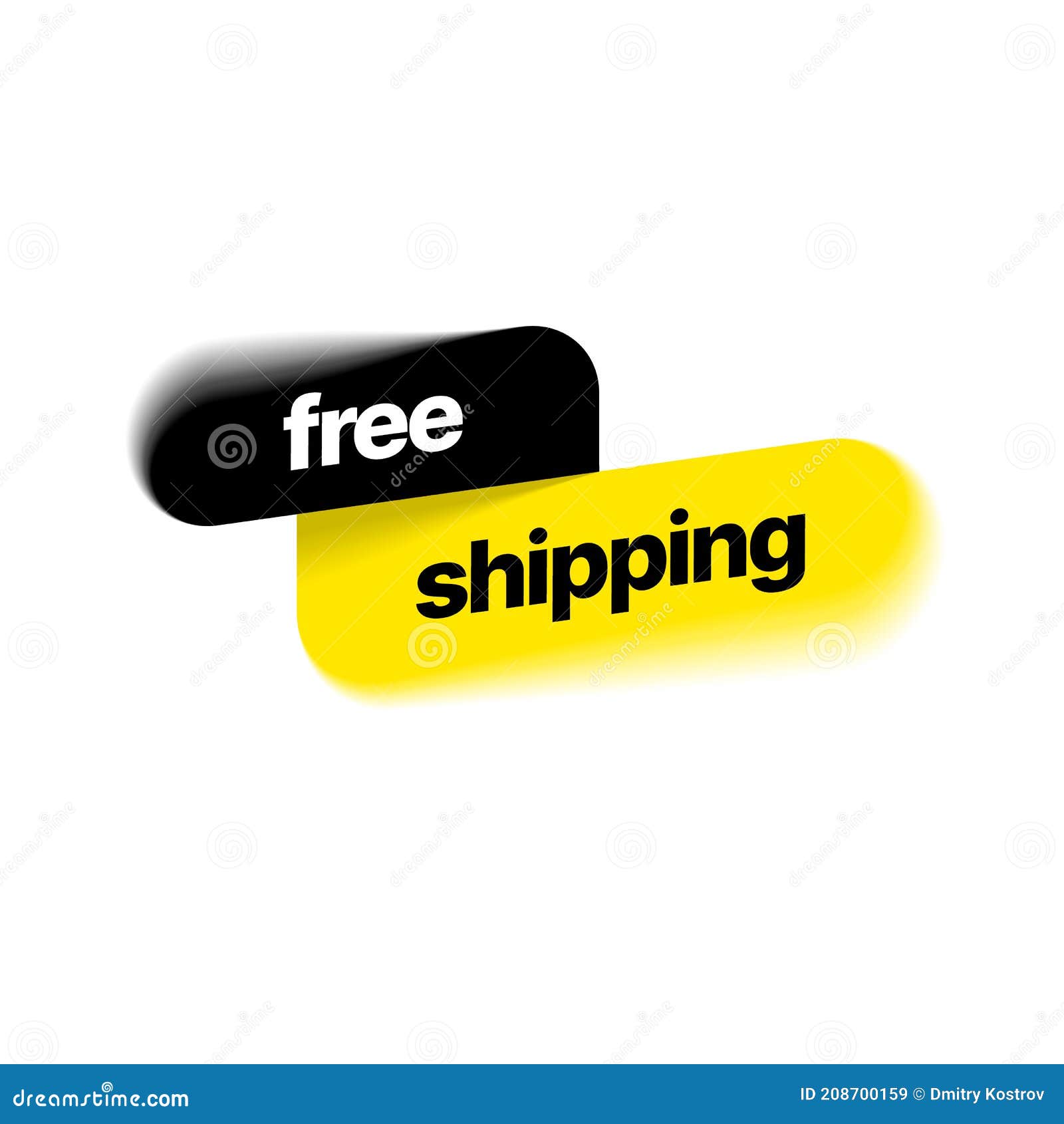 Free Shipping Label. Vector Illustration for Special Offer. Stock ...