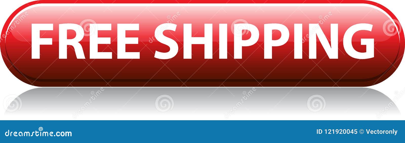Free shipping red button stock vector. Illustration of abstract - 121920045