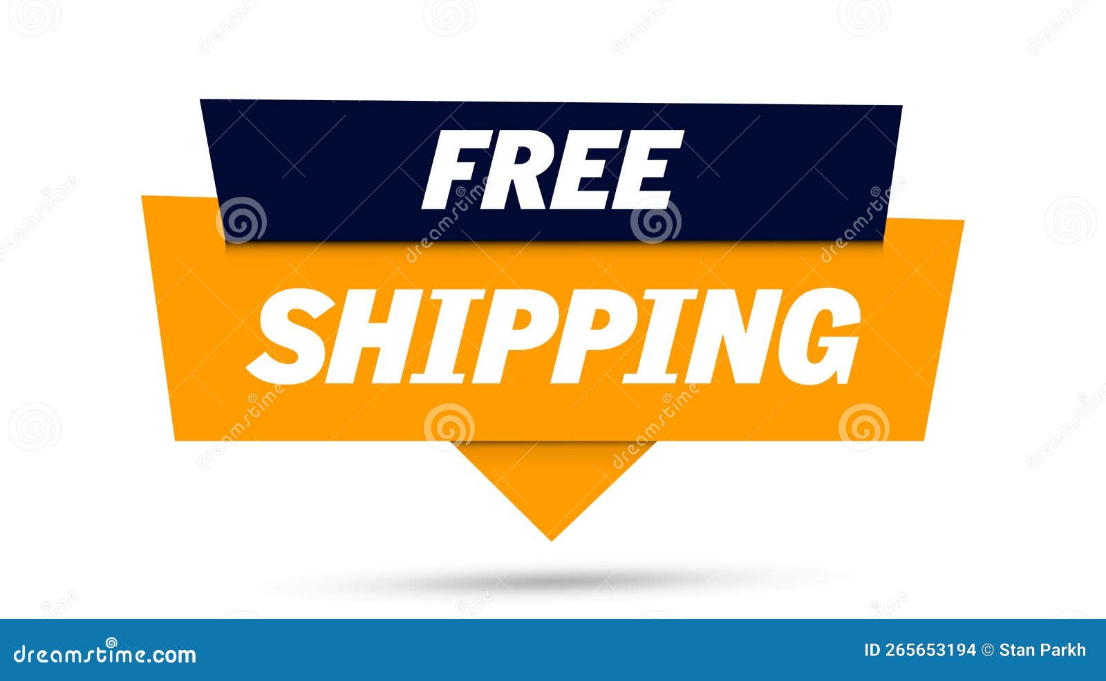 Free shipping sign banner stock vector. Illustration of commerce ...