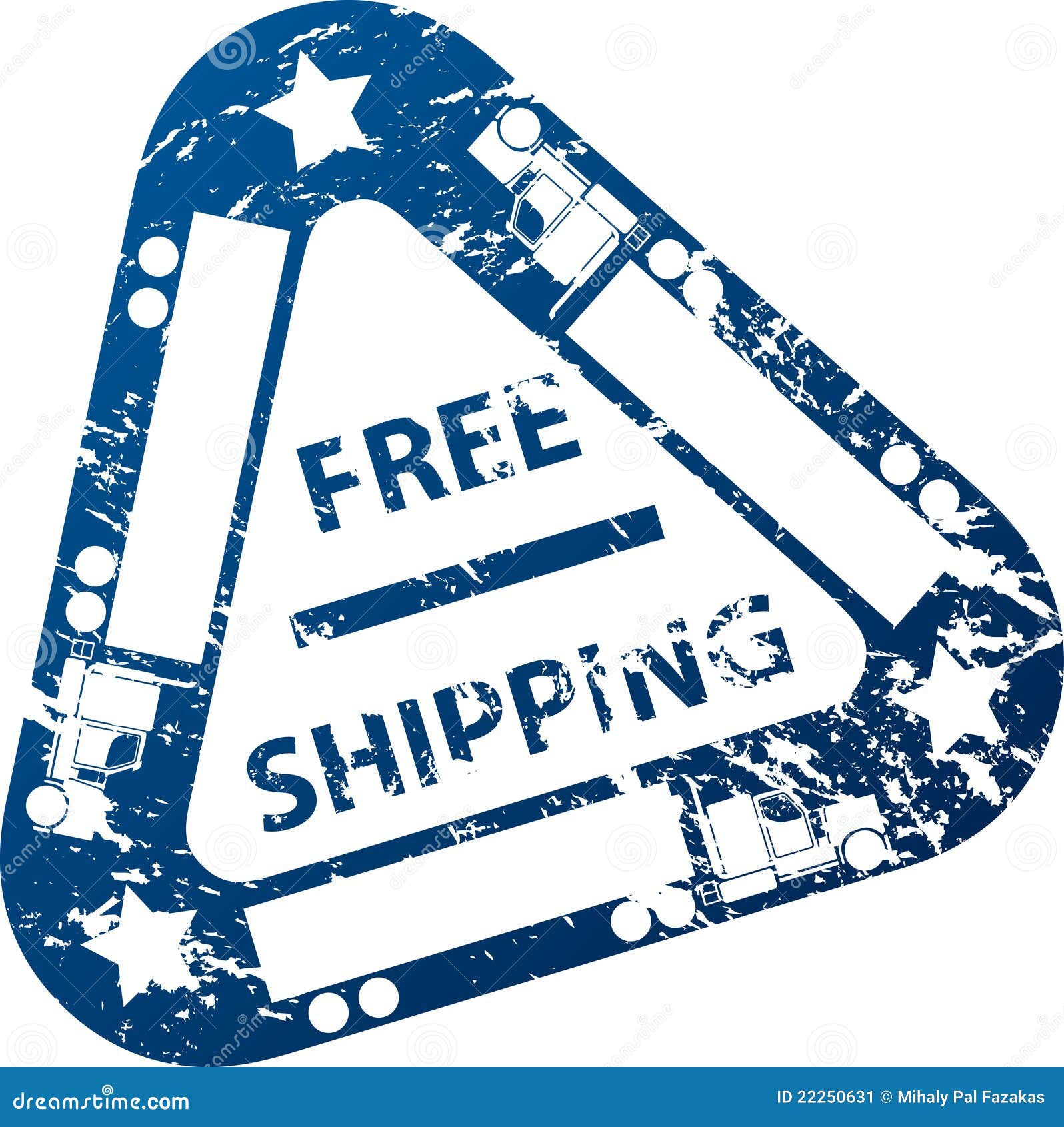 Free shipping stamp stock vector. Illustration of scratched - 22250631