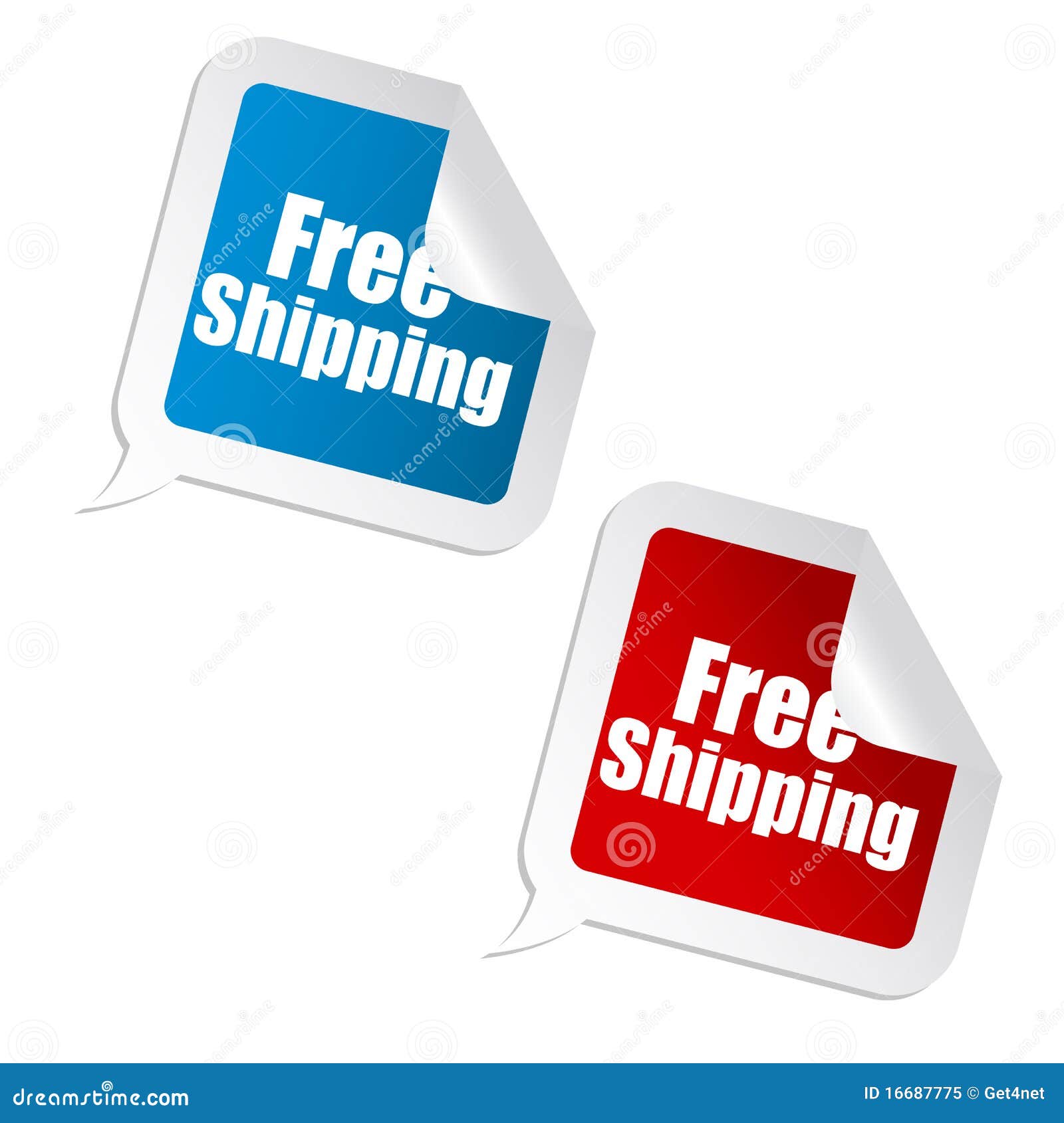 Free Shipping Sticker Picture. Image: 16687775