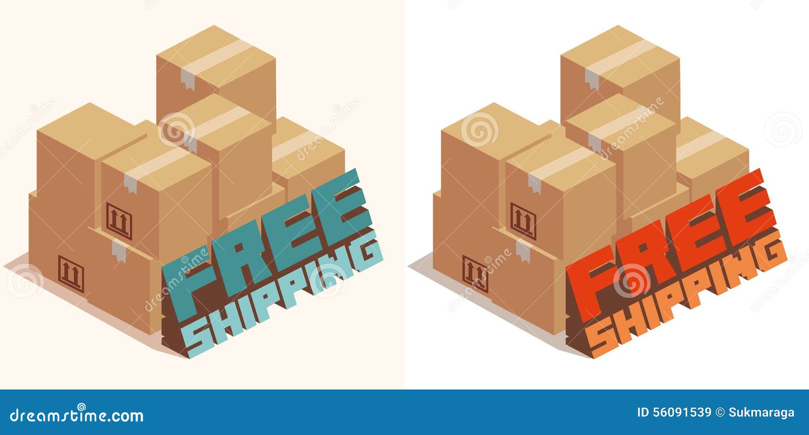 Free shipping text stock illustration. Illustration of parcel - 56091539