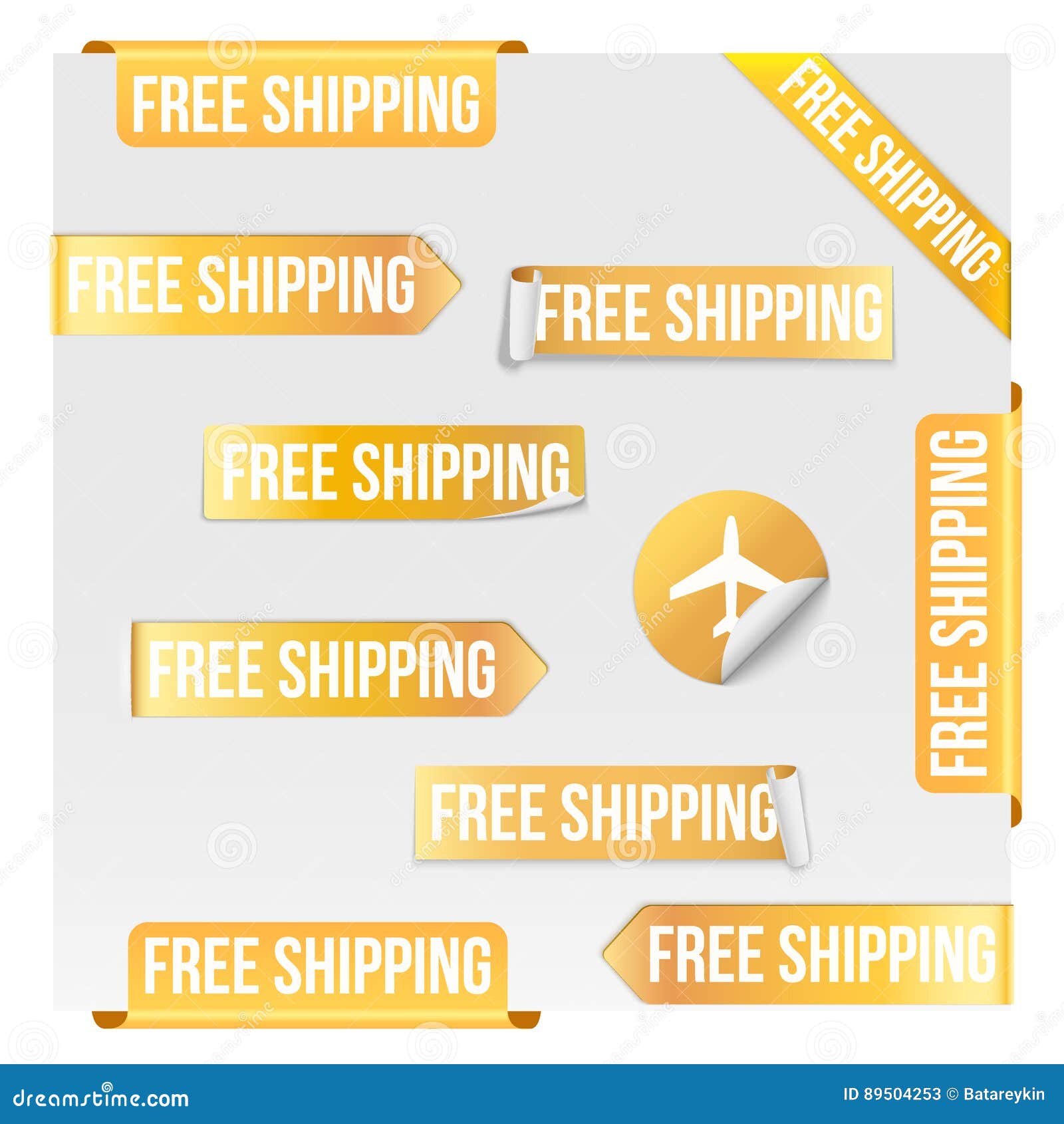 Free Shipping Yellow Label Design Stock Vector - Illustration of ...