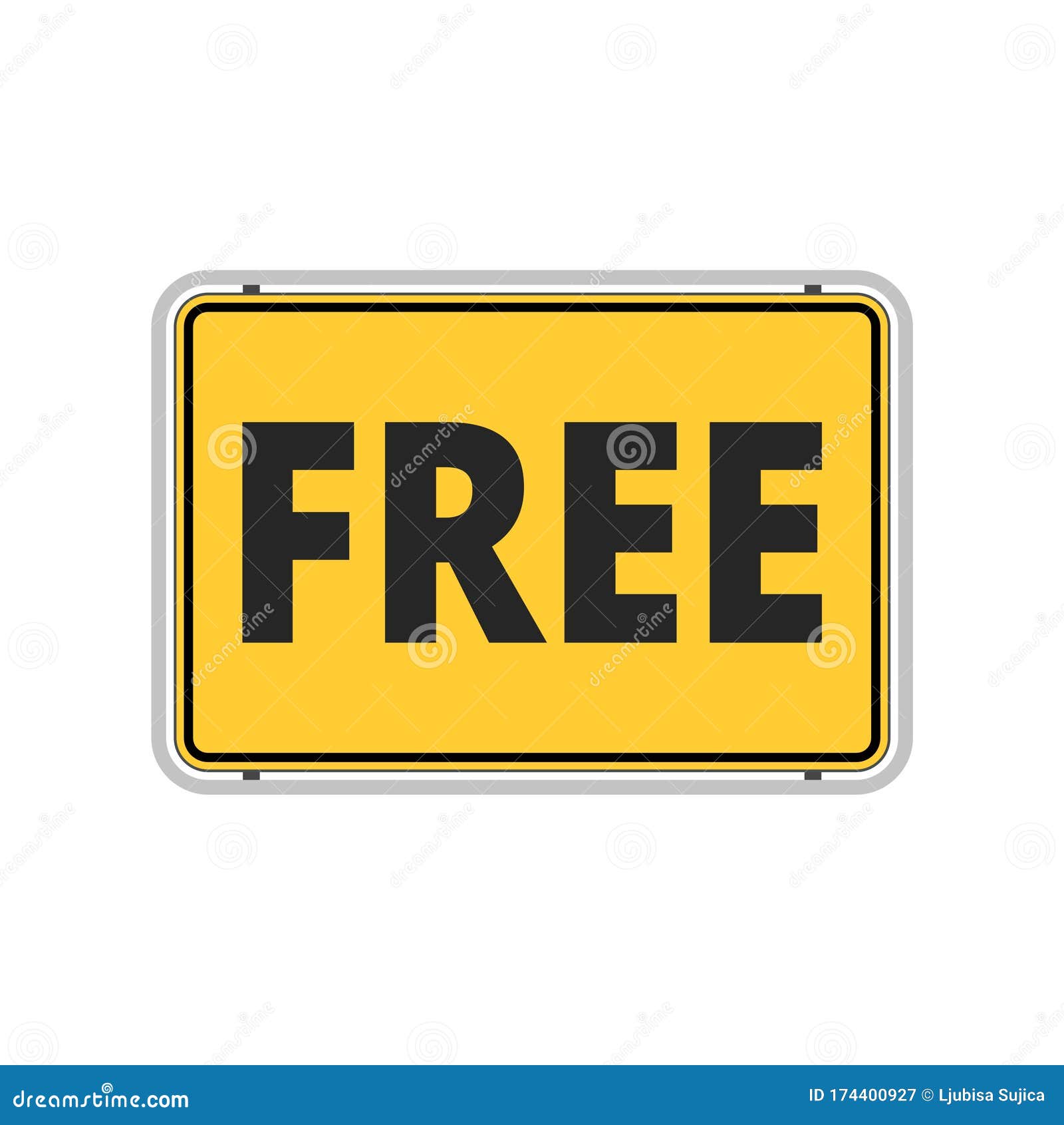 Free Sign, Free Vector Icon Stock Vector - Illustration of crystal ...