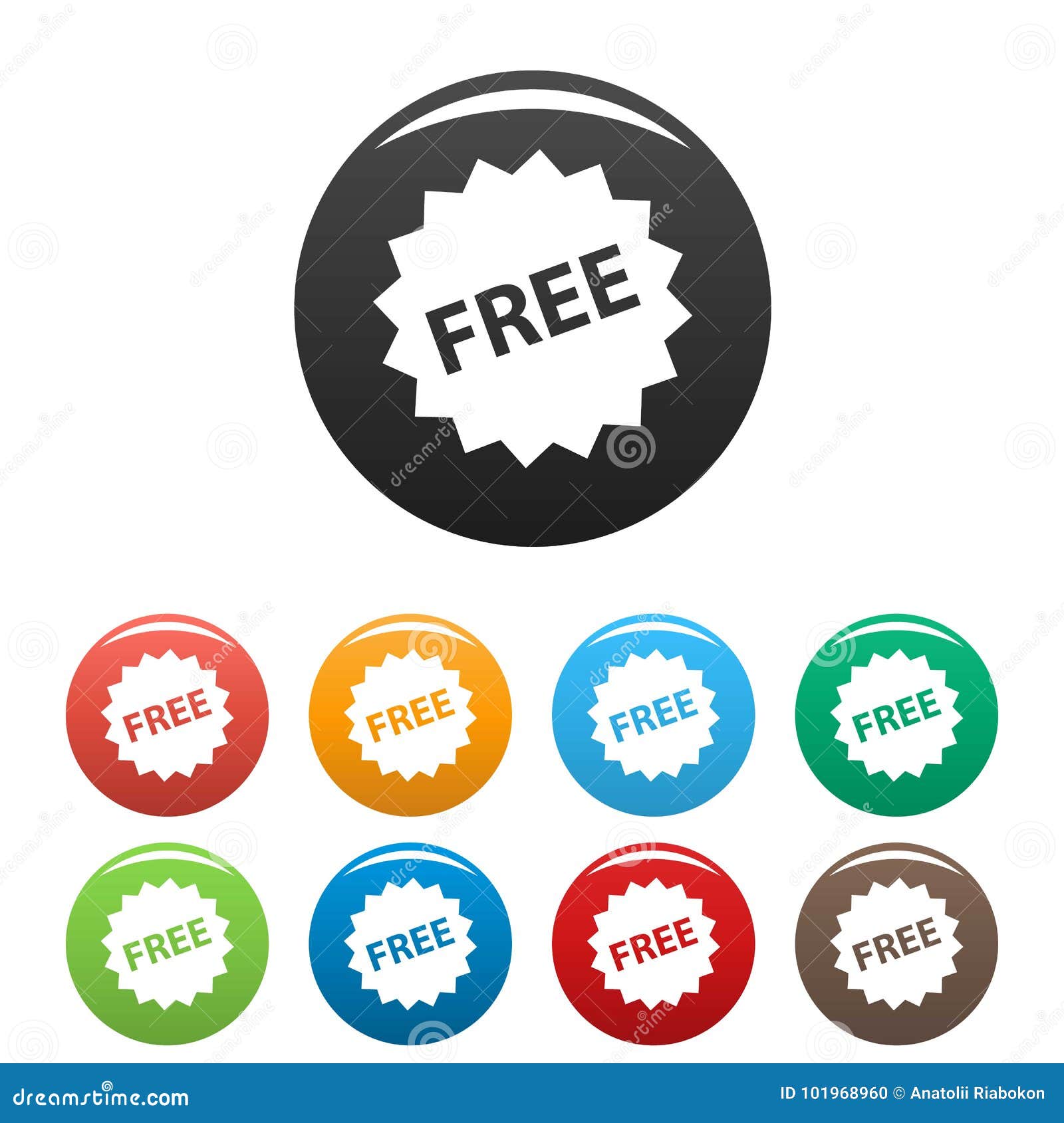 Free sign icons set vector stock vector. Illustration of advertising ...
