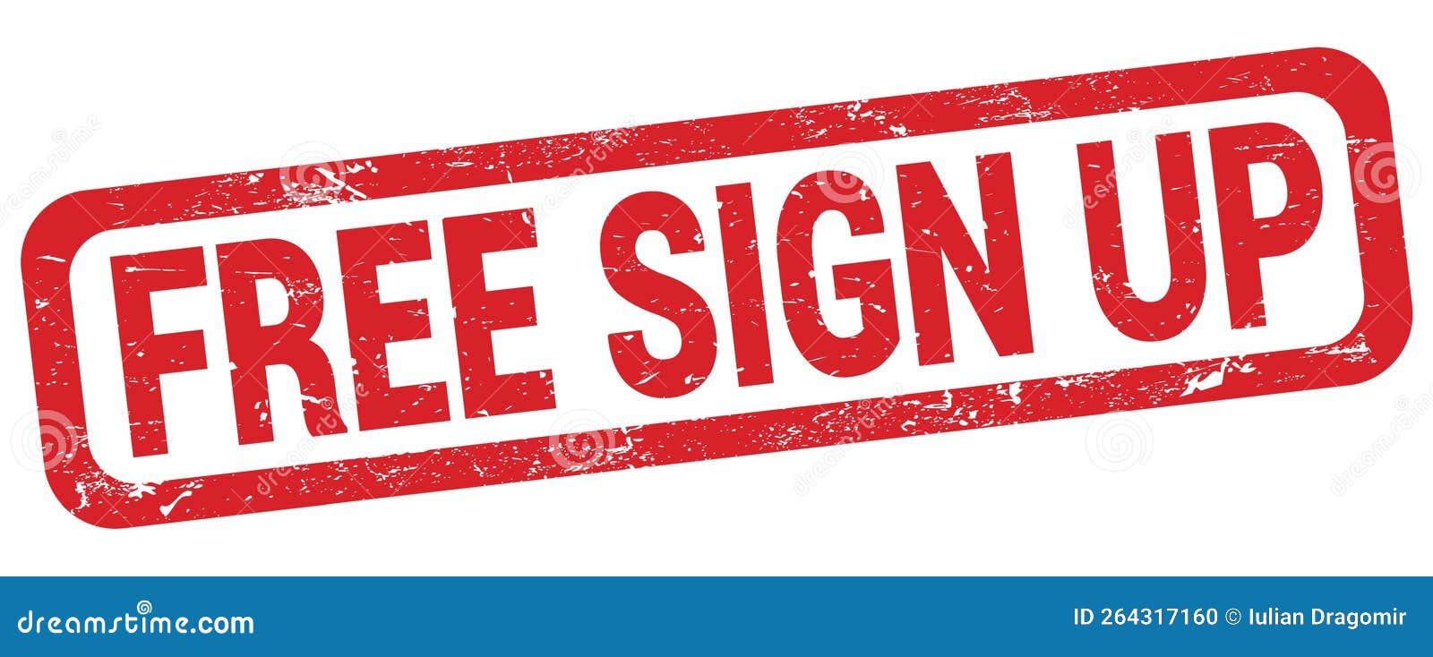 FREE SIGN UP Text Written on Red Rectangle Stamp Stock Illustration ...