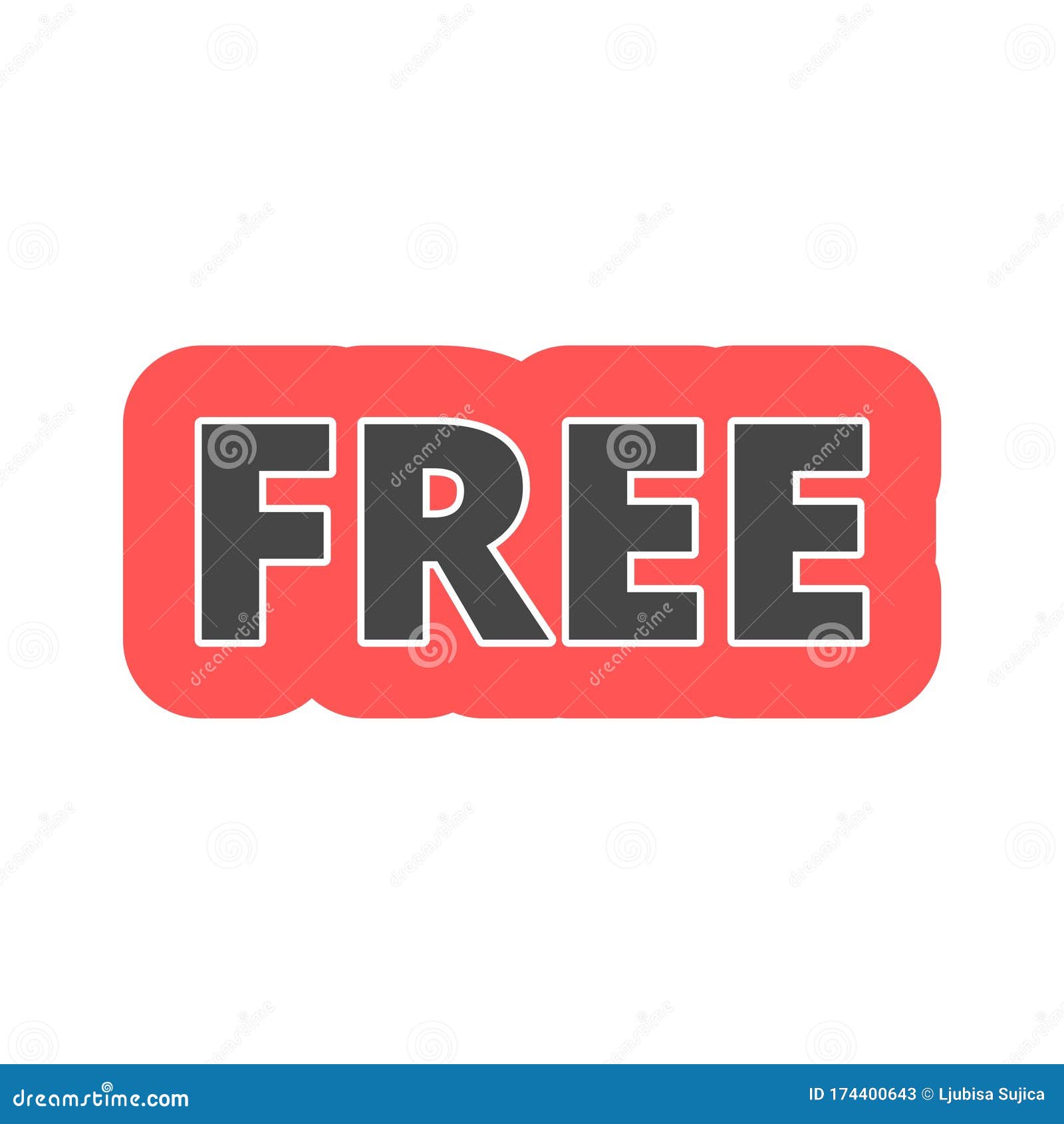 Free Sign, Free Vector Icon Stock Vector - Illustration of cart, sell ...
