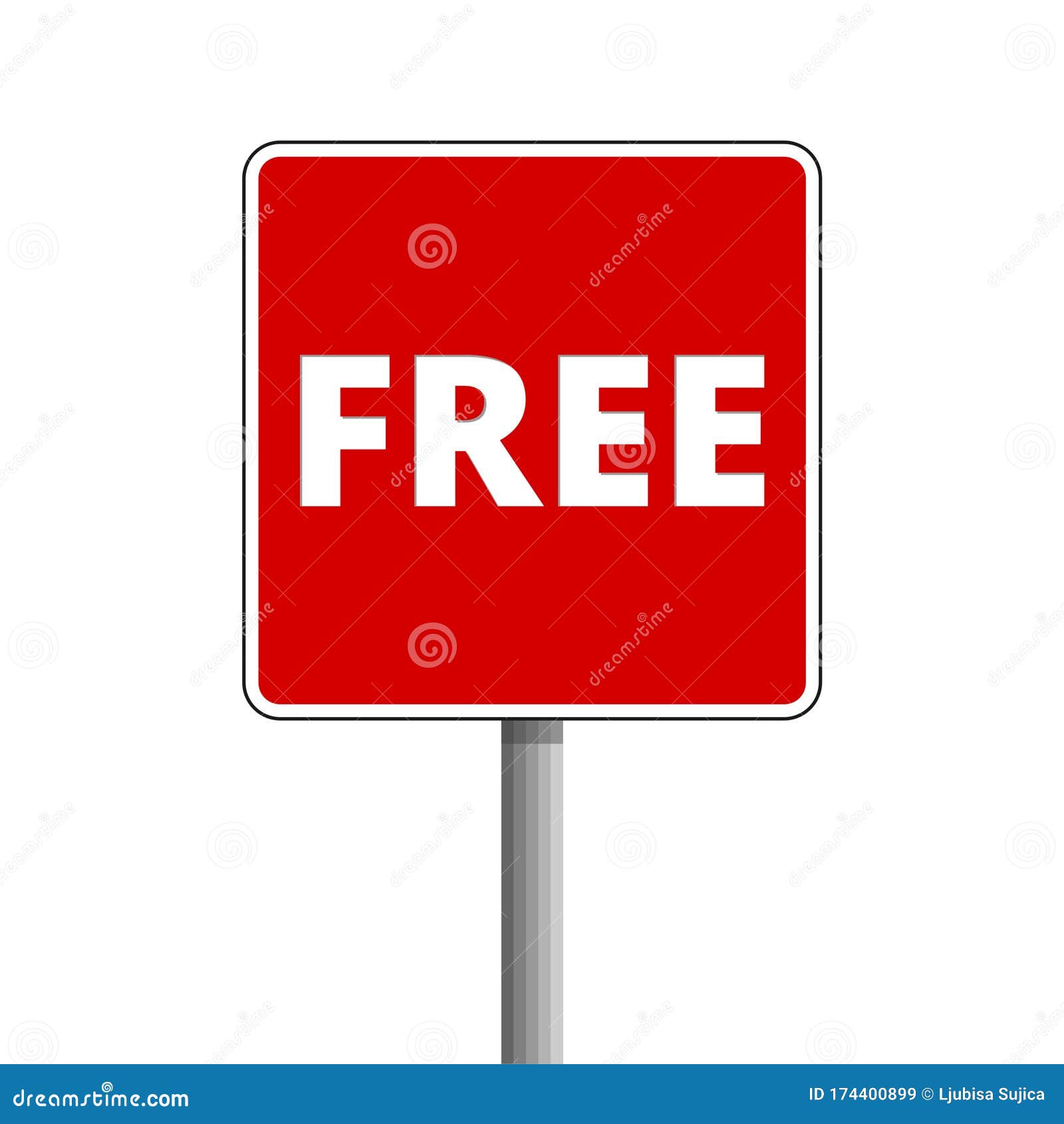 Free Sign, Free Vector Icon Stock Vector - Illustration of purchase ...
