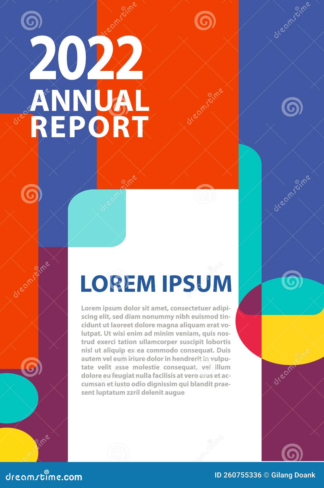 Free Simple Annual Report Design Vector Illustration Stock Vector ...