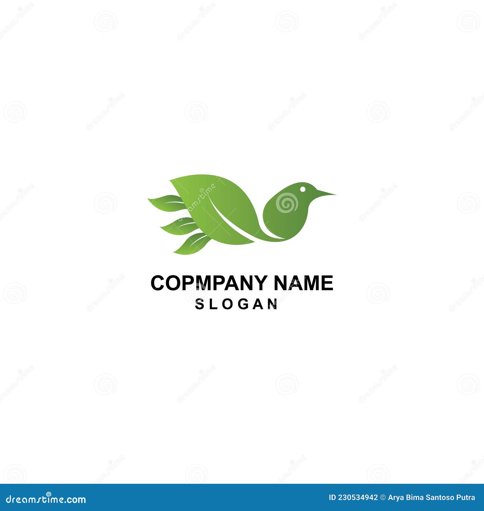 Free Simple Leaf Bird Icon Vector Logo Stock Illustration ...