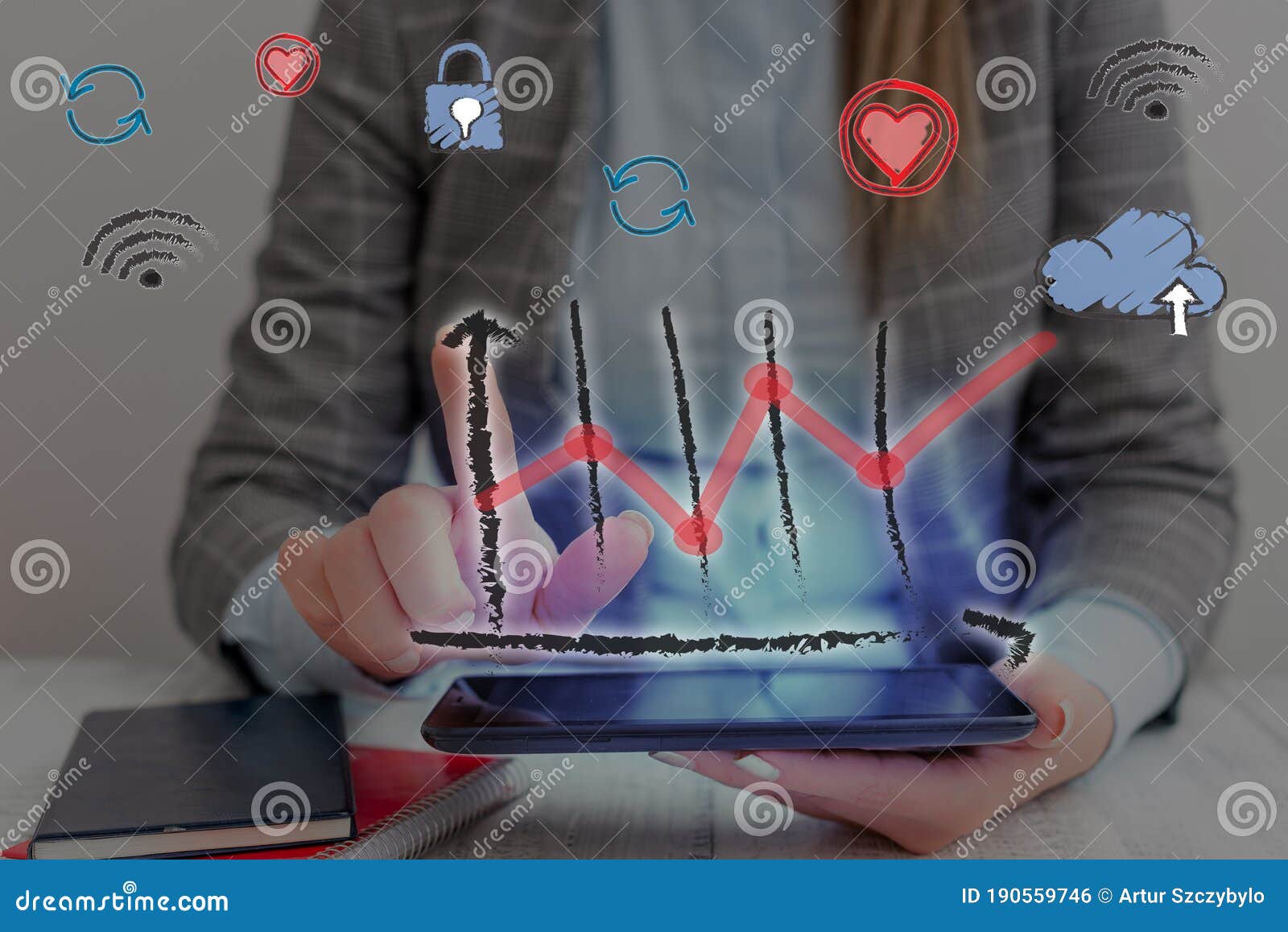 Free Sketch Showing Images of Information Computerization with ...
