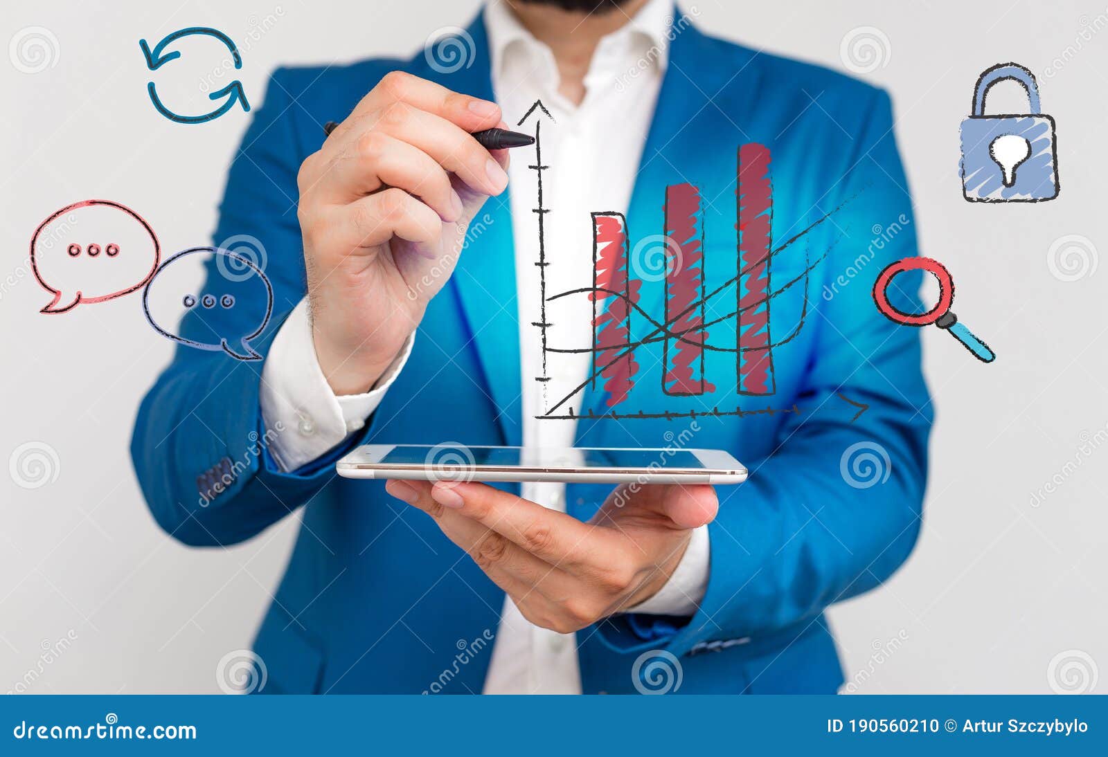 Free Sketch Showing Images of Information Computerization with ...
