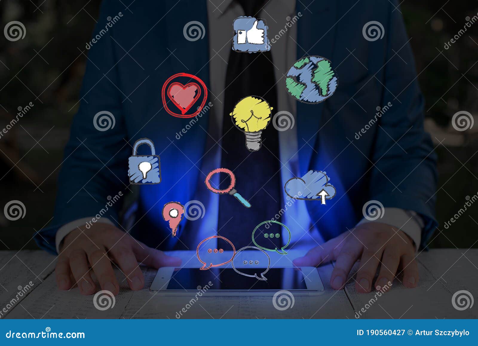 Free Sketch Showing Images of Information Computerization with ...