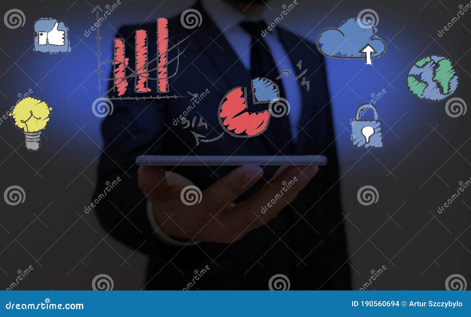 Free Sketch Showing Images of Information Computerization with ...