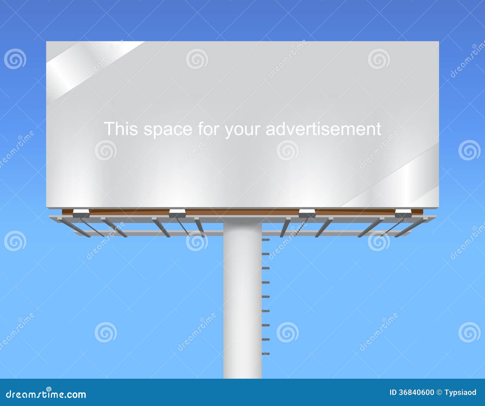 Free Space Billboard on Blue Sky. Stock Vector - Illustration of ...