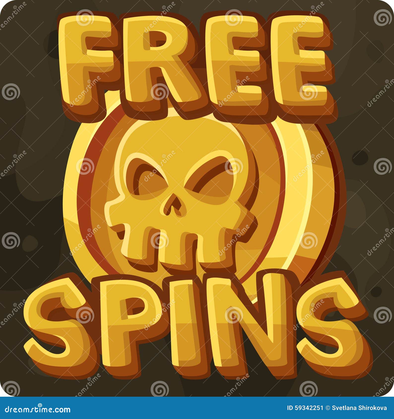 Free Spins Symbol for Slots Game Stock Vector - Illustration of symbol ...