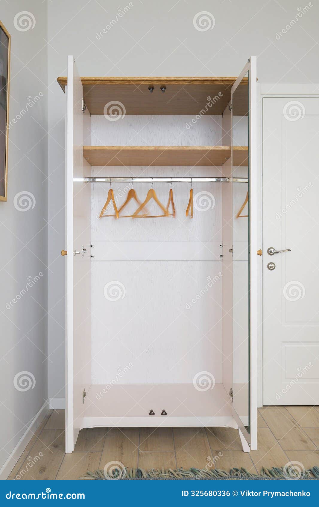 Free Standing Open Wardrobe in the Room Interior Stock Photo - Image of ...