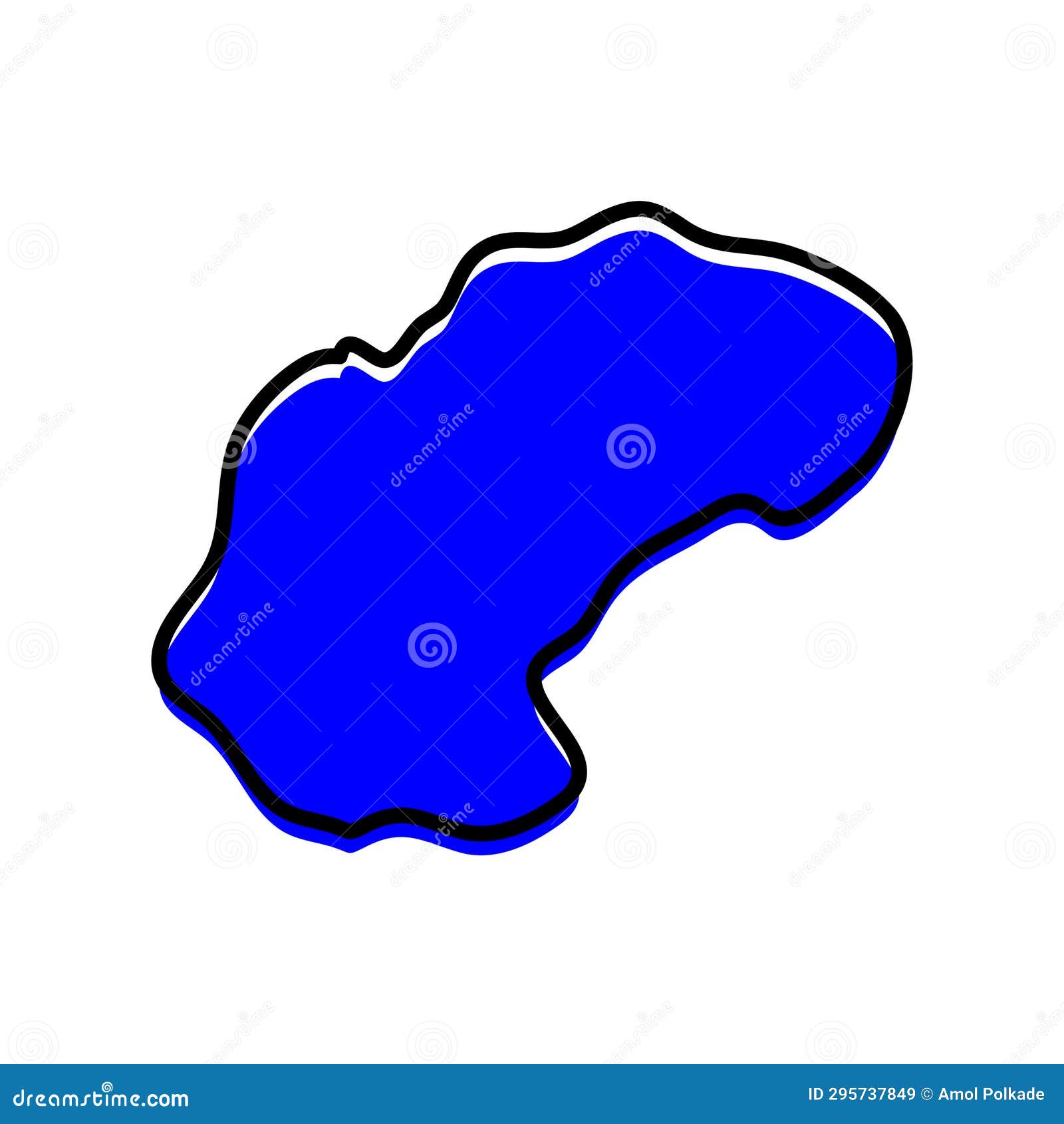 Free State State Map in Vector Form. South Africa Country State Stock ...