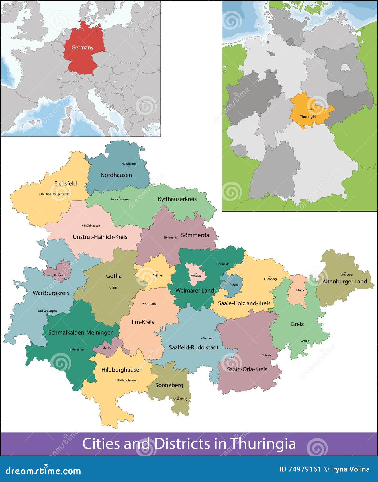 capital of thuringia map