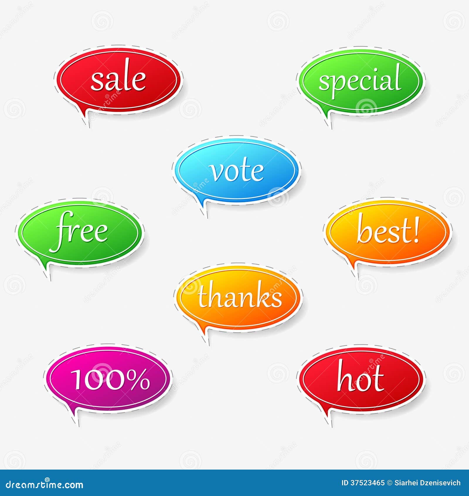 Free Sticker Labels Collection Stock Vector - Illustration of label ...