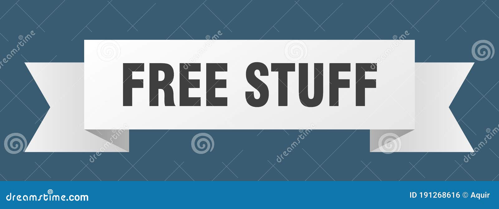 Free stuff ribbon. stock vector. Illustration of vector - 191268616