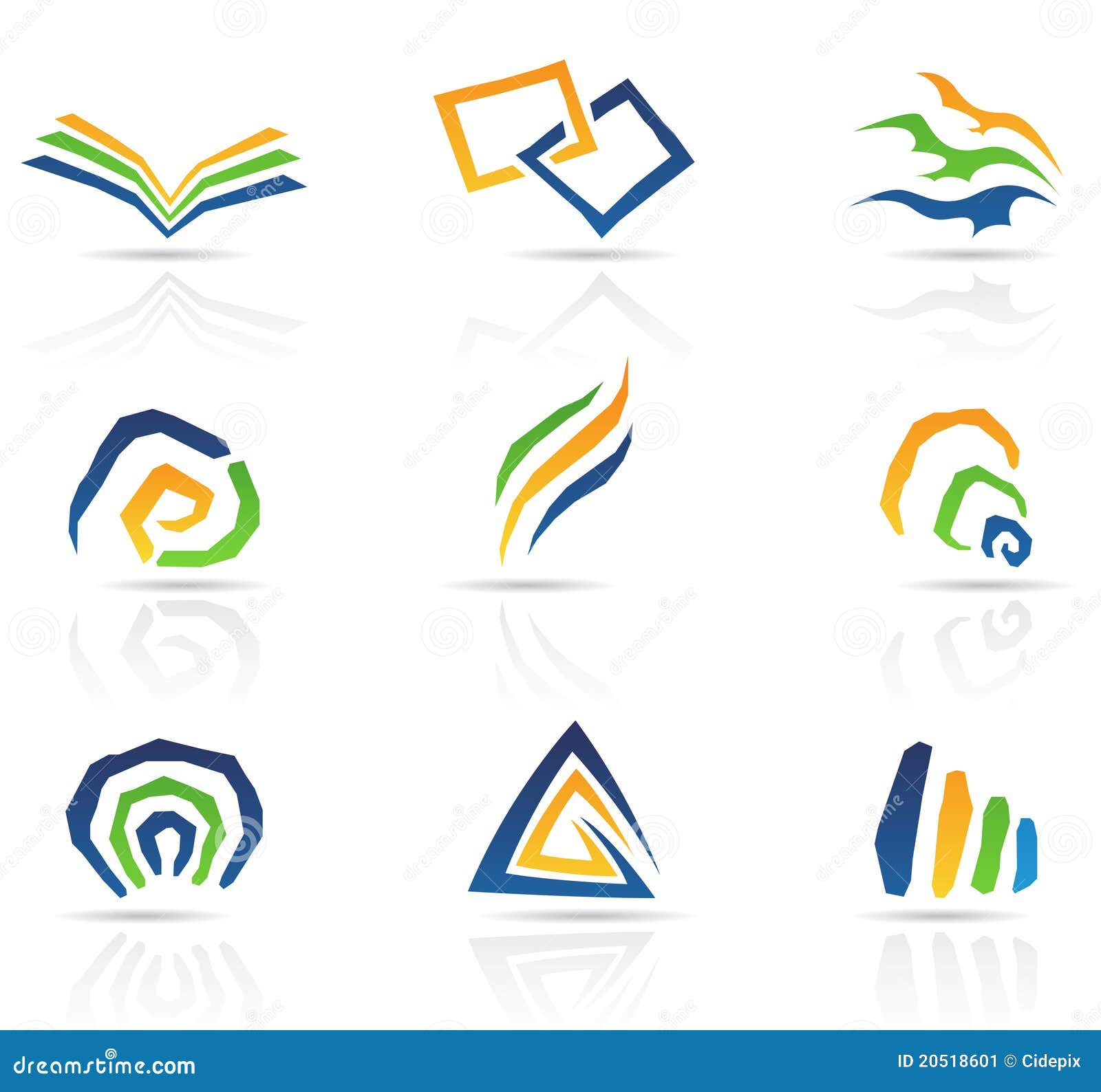 Free Style Abstract Icons stock vector. Illustration of line - 20518601