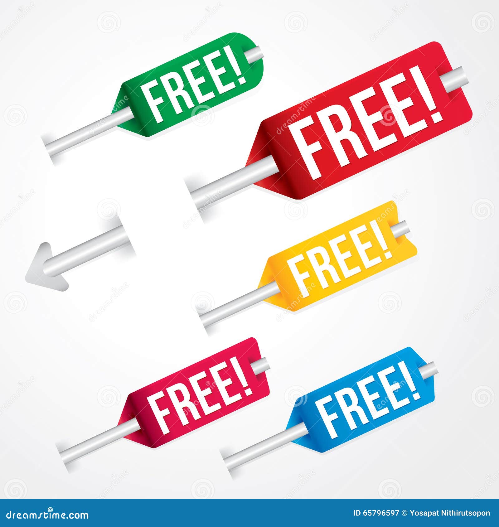 Free Tag, Free Sign, Free Label Stock Vector - Illustration of ...