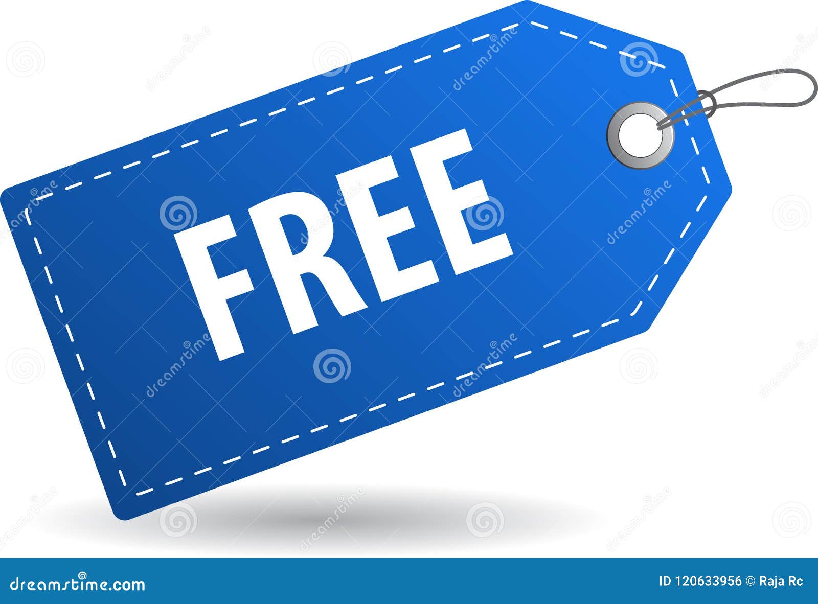 Free tag label blue stock vector. Illustration of costomer - 120633956