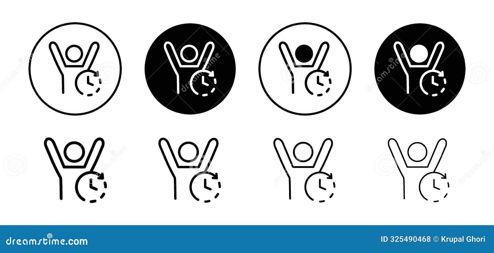 Free Time Icon Vector Set Collection for Web Stock Illustration ...