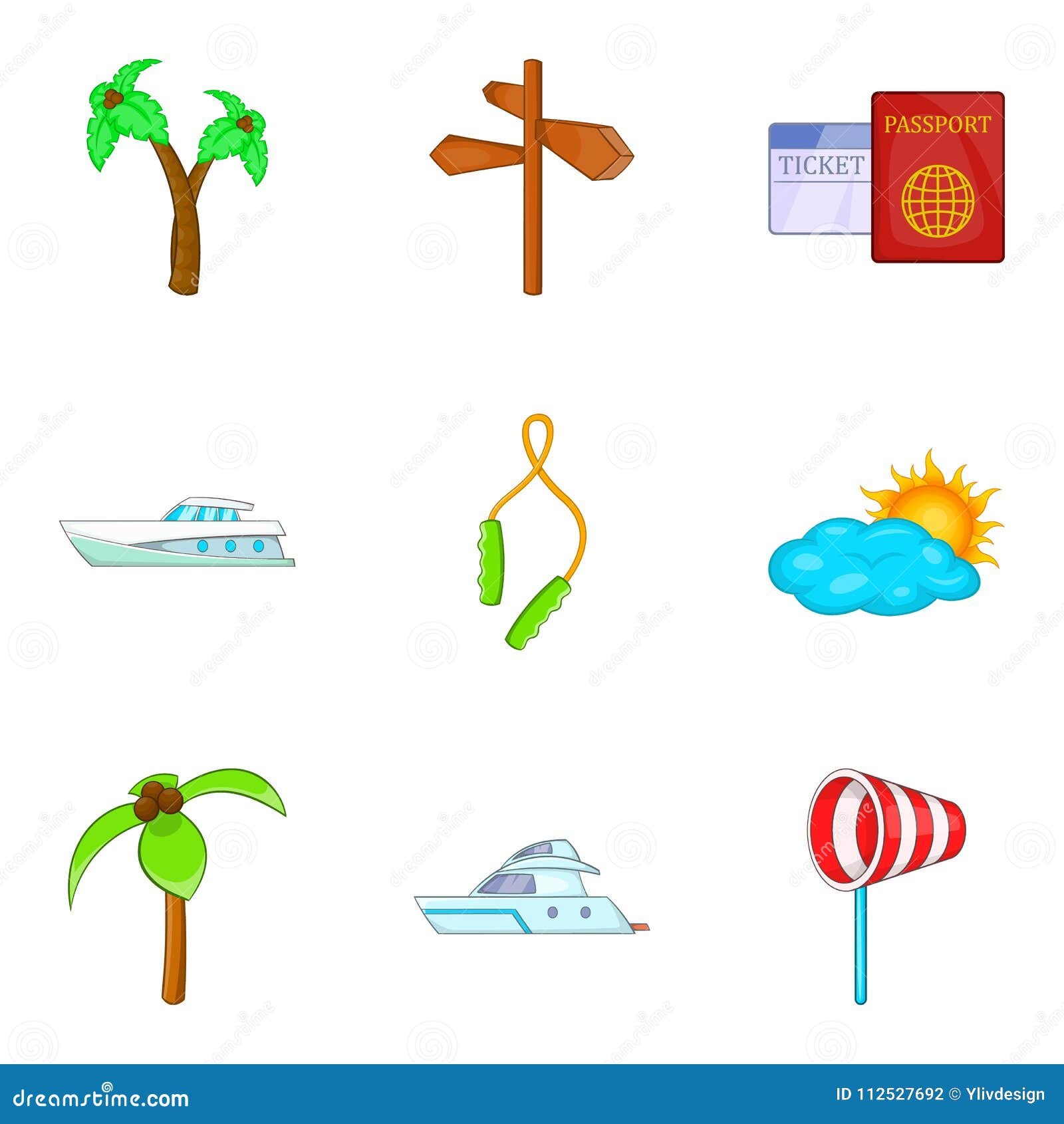 Free Time Icons Set, Cartoon Style Stock Vector - Illustration of ...