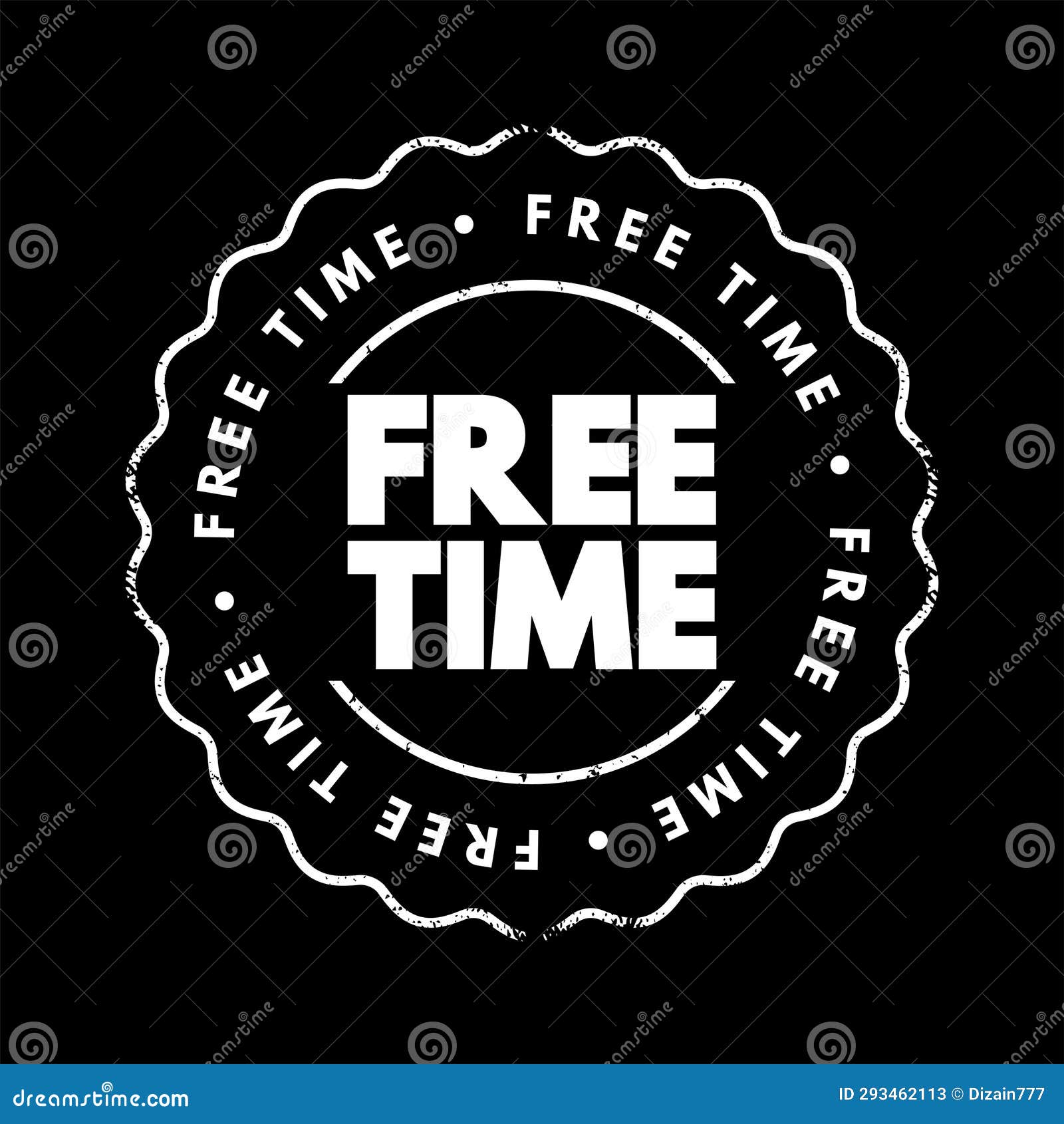 Free Time Text Stamp, Concept Background Stock Illustration ...