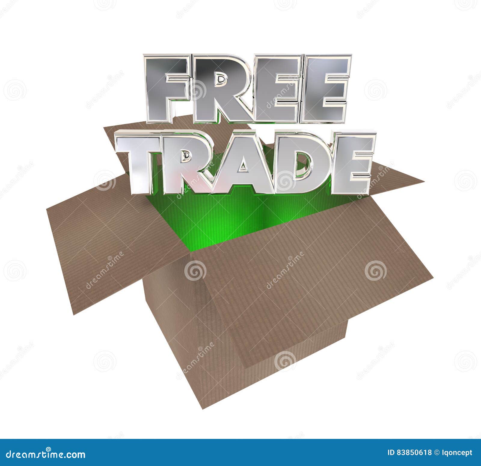 Free Trade International Commerce Boxes Shipments Stock Illustration ...