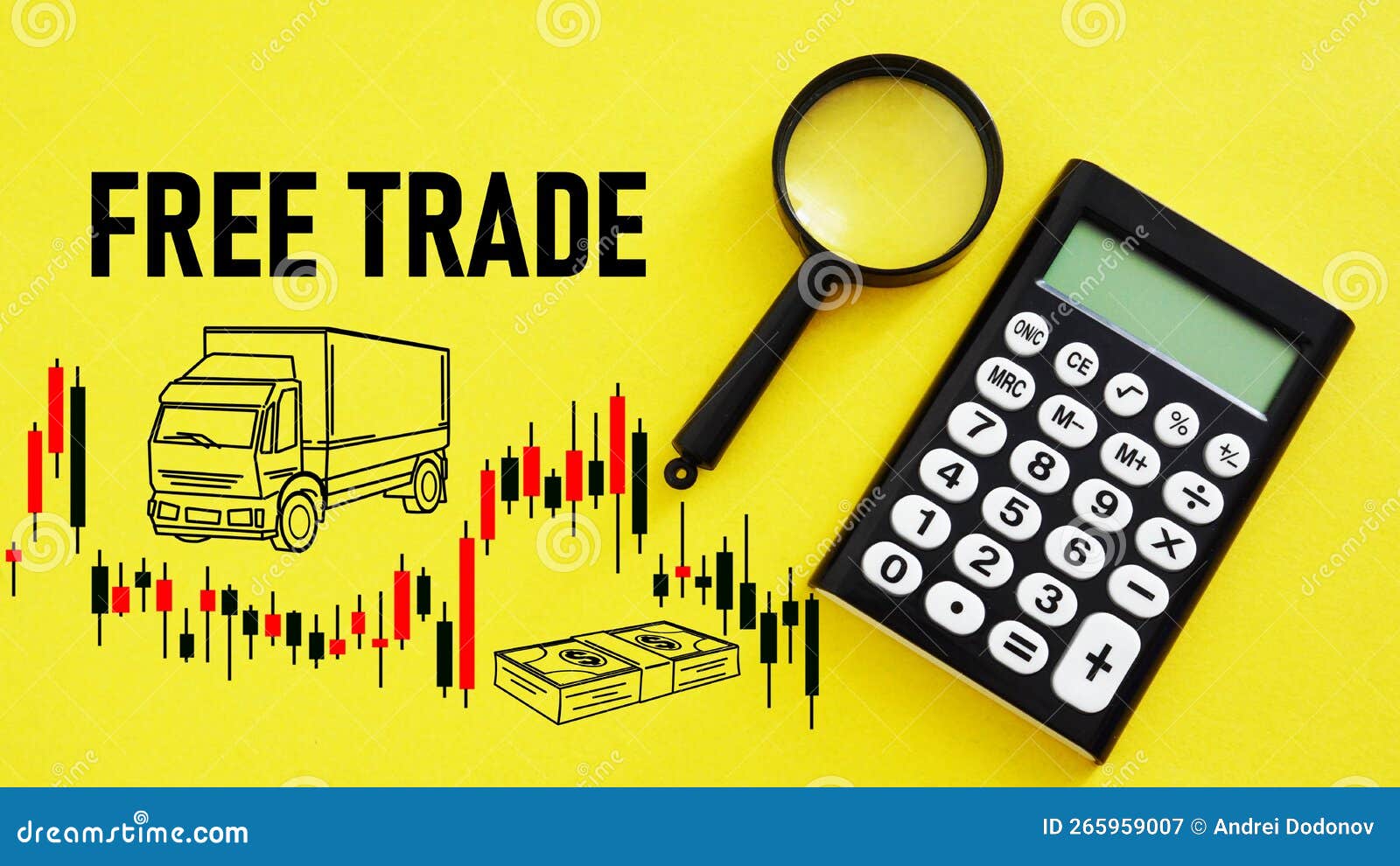 Free Trade is Shown Using the Text Stock Image - Image of company ...
